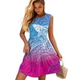 Binienty Shark Crewneck Dress with Ruffle Tiered Hem, Sleeveless Mini ...