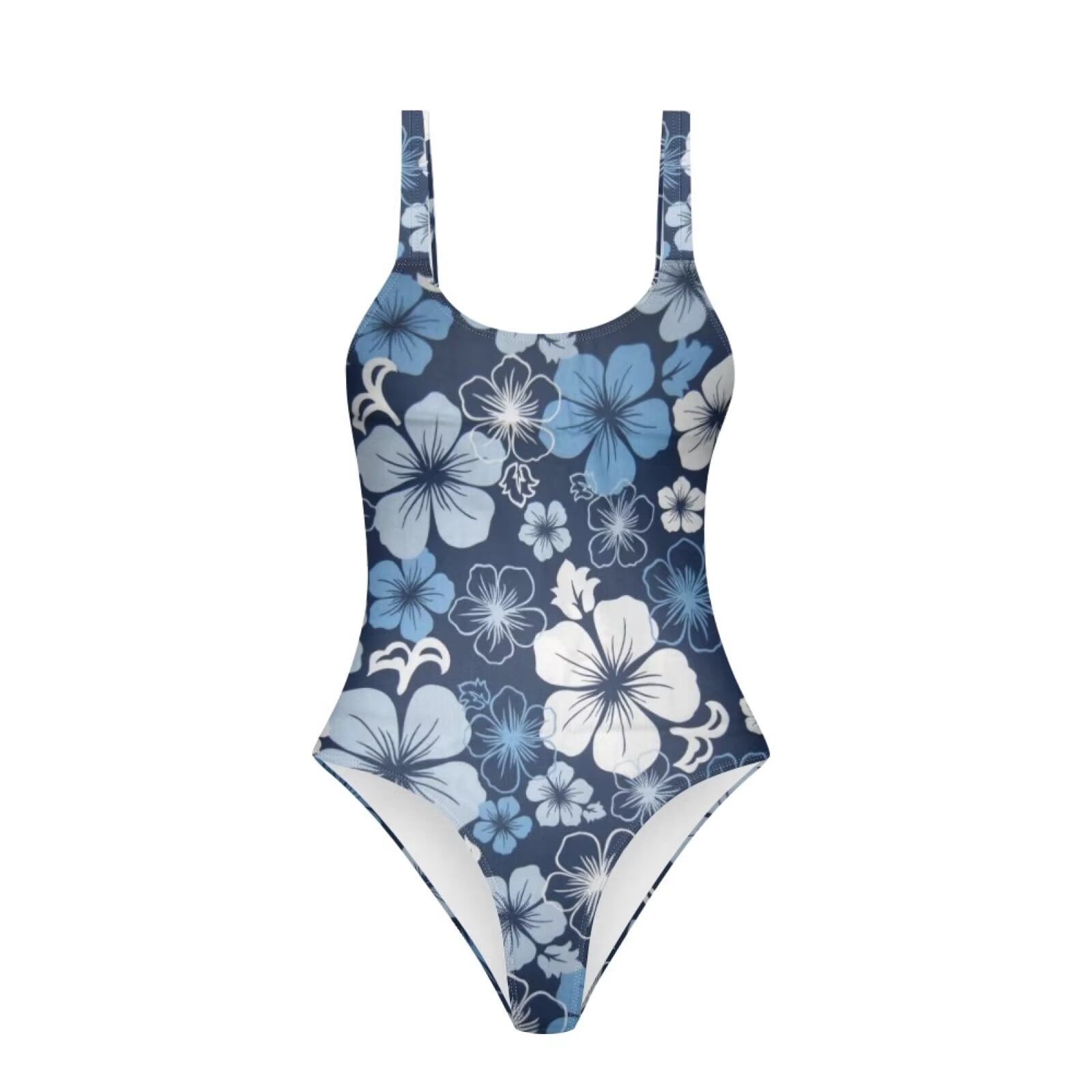 Binienty Swimsuit Women Scoop Neck Backless One Piece Swimwear For