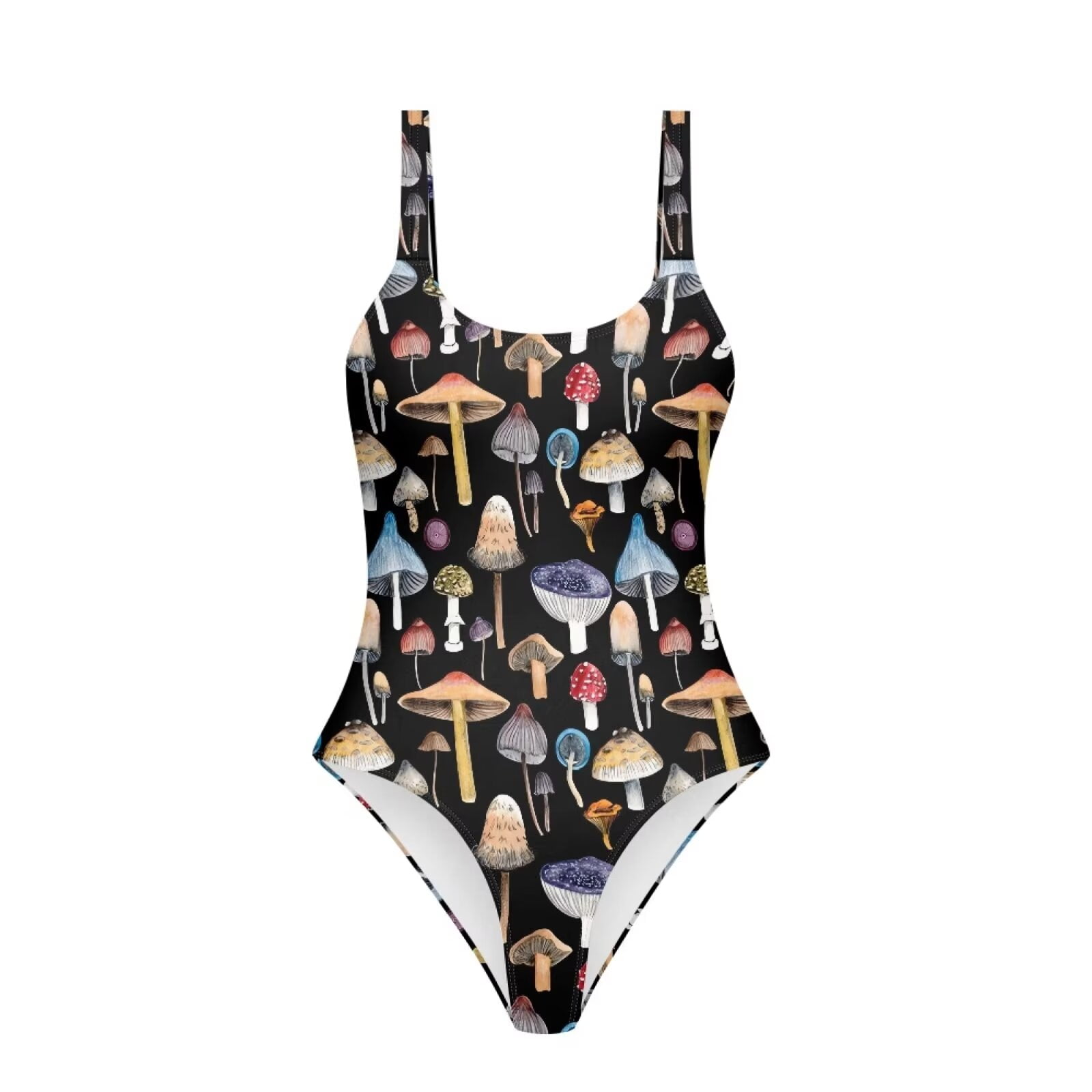 Binienty Trippy Aesthetic Mushroom Womens Swimsuits One Piece Soft Cup