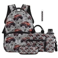 Binienty Truck Print Kids Bookbag with Lunch Box Boys 4th Grade ...