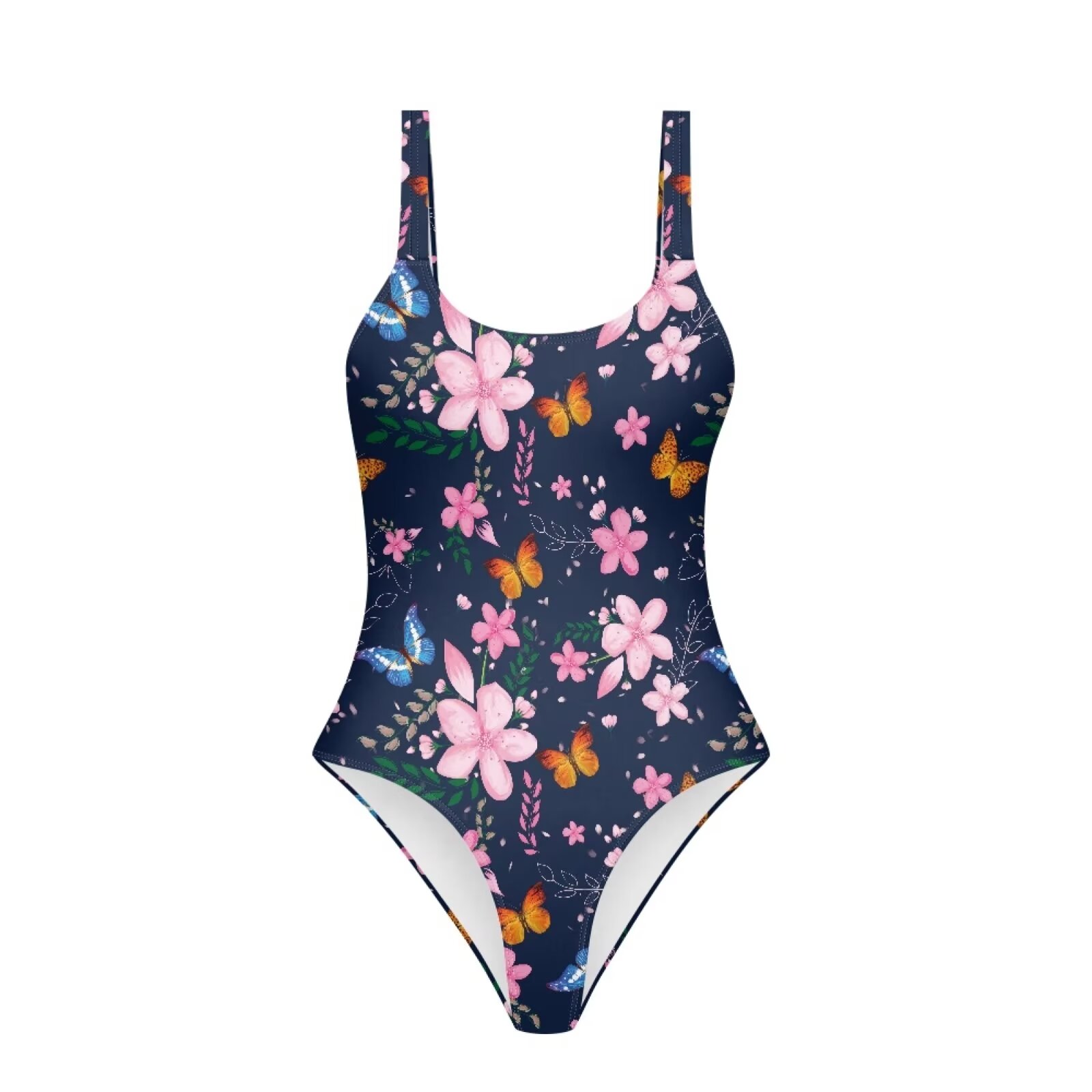 Binienty Women One Piece Swimsuit Aesthetic Butterfly Flower Women