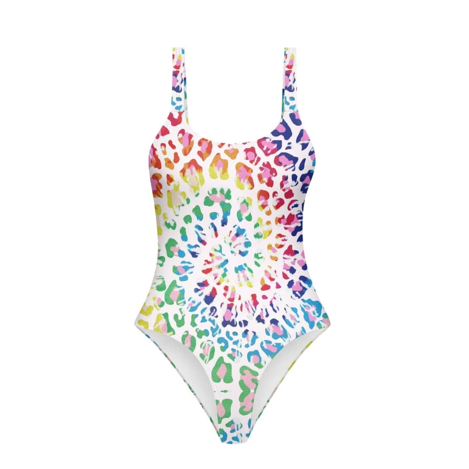 Binienty Women One Piece Swimsuit Colored Leopard Print Swimwear For