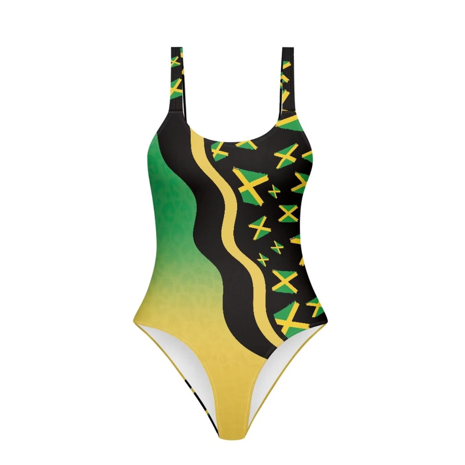 Binienty Womens Swimsuit One Piece Jamaican Flag Swimwear For Women