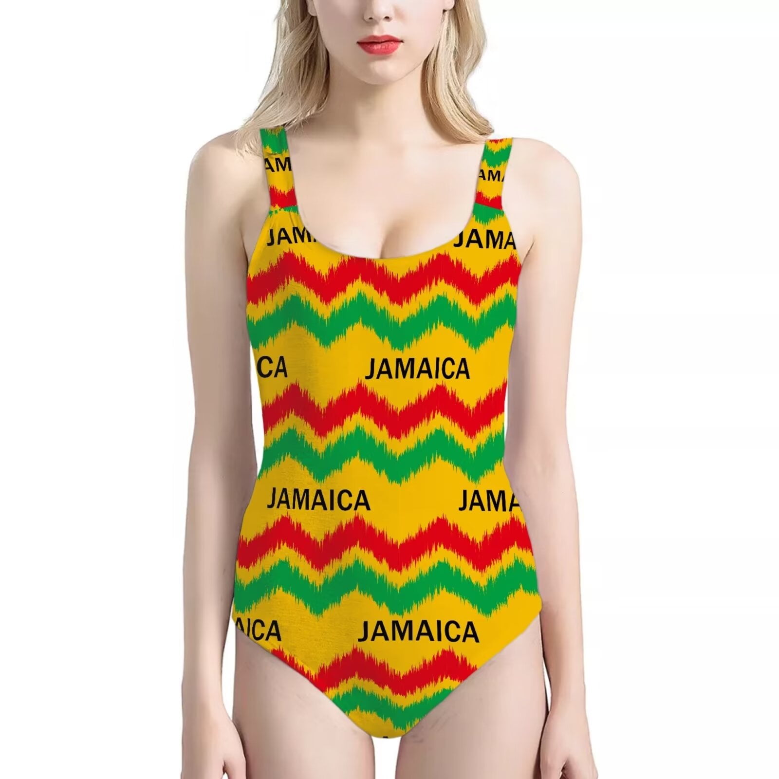 Binienty Womens Swimsuit One Piece Jamaican Line Women Bathing Suit