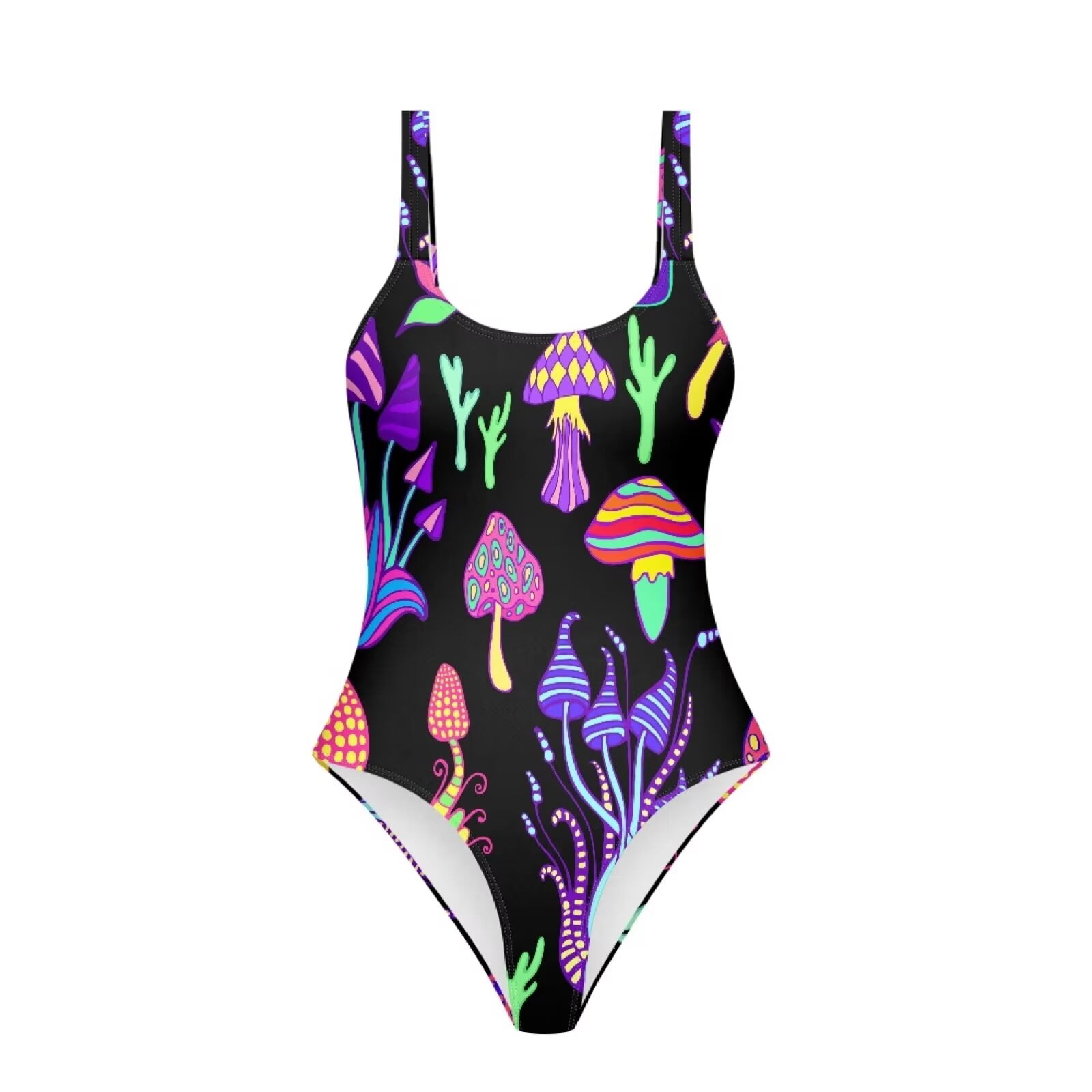 Binienty Womens Swimsuit One Piece Trippy Aesthetic Mushroom Women