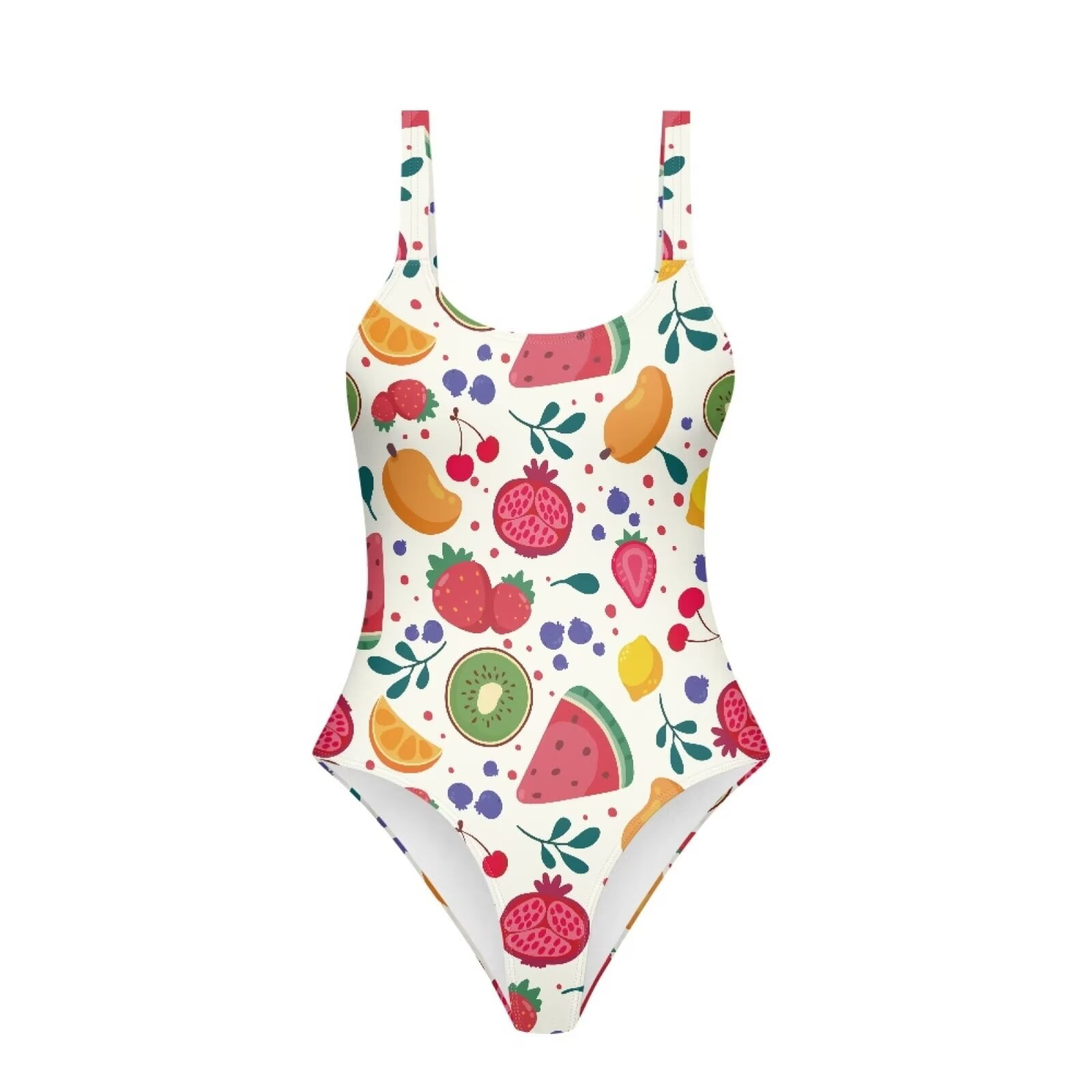 Binienty Womens Swimsuit One Piece Tropical Fruits Swimwear For Women