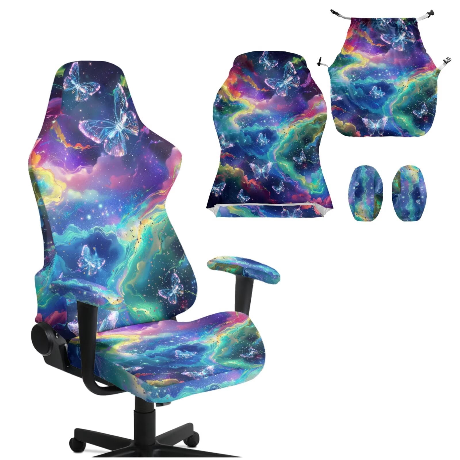 BinientyGalaxy Gaming Chair Cover Scratchproof Gaming Chair Protective ...