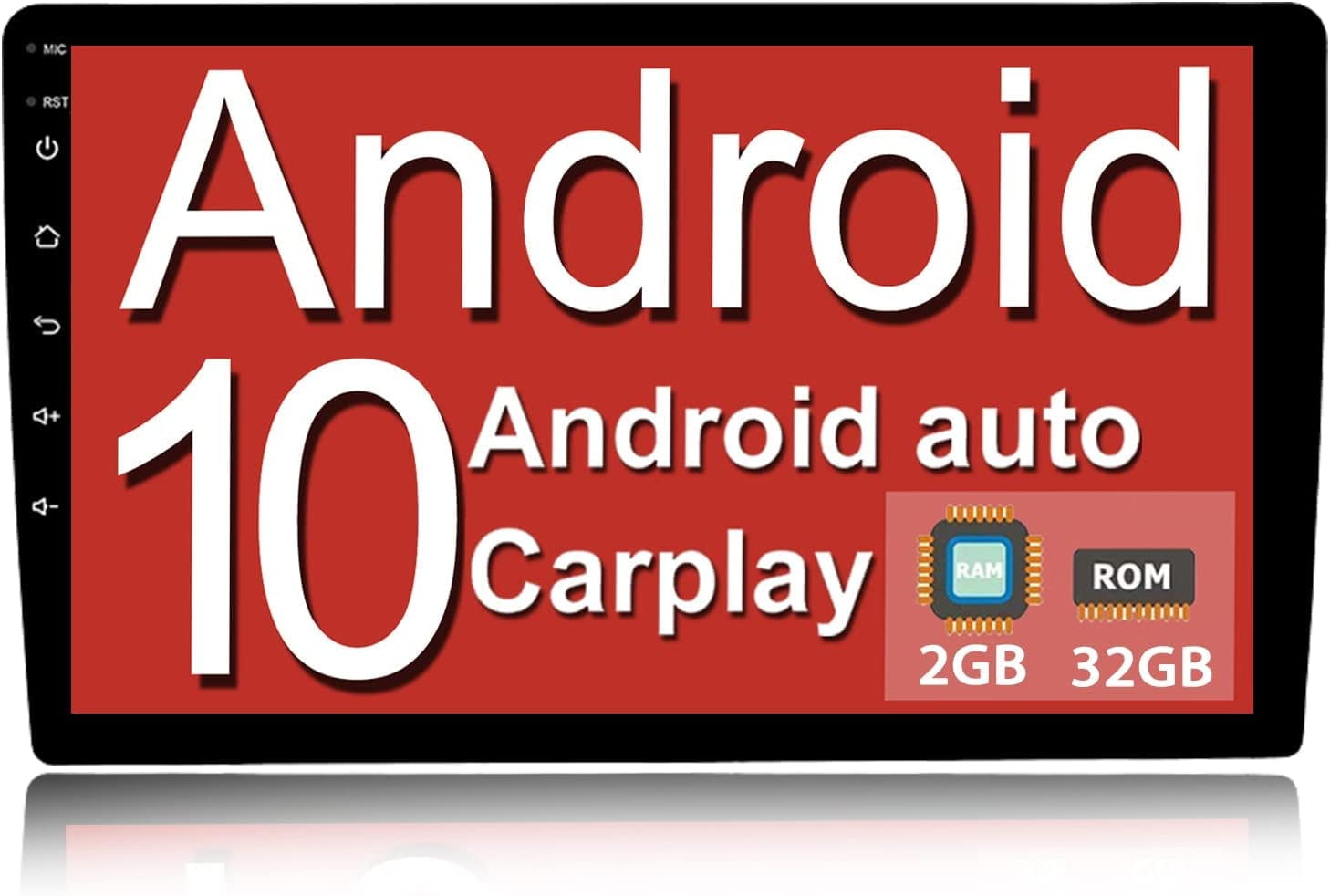 Binize Android 10 Double Din Car Stereo 9. 1 Inch with Wireless Carplay ...