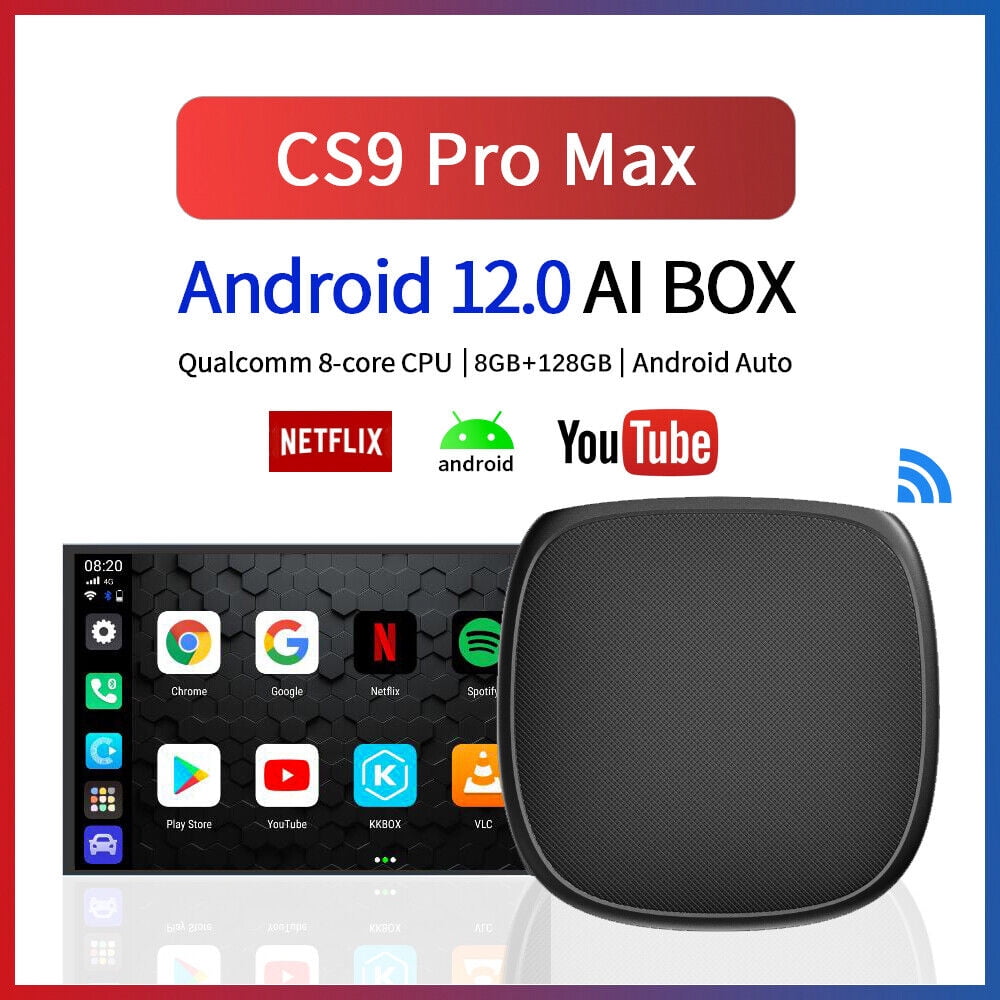 Binize Android 12 CarPlay Ai Box Support Wireless CarPlay Wireless Android Auto 8+128G, Support ...