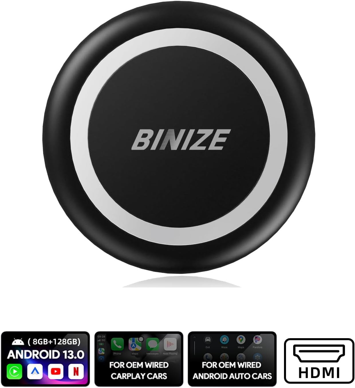 Binize Android 13 CarPlay AI Box for Car with factory wired CarPlay ...