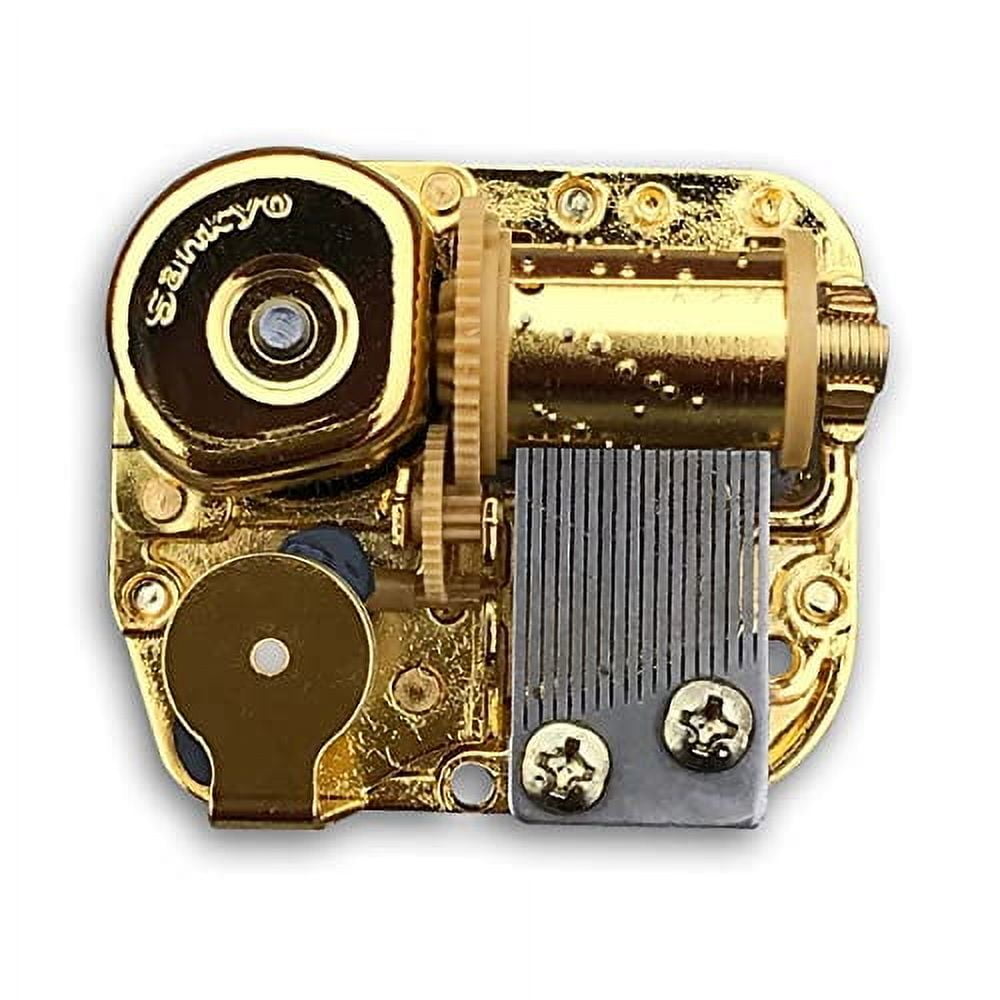 BinkeGG Music Box Spare Part Golden Wind Up Sankyo Musical Movement for ...
