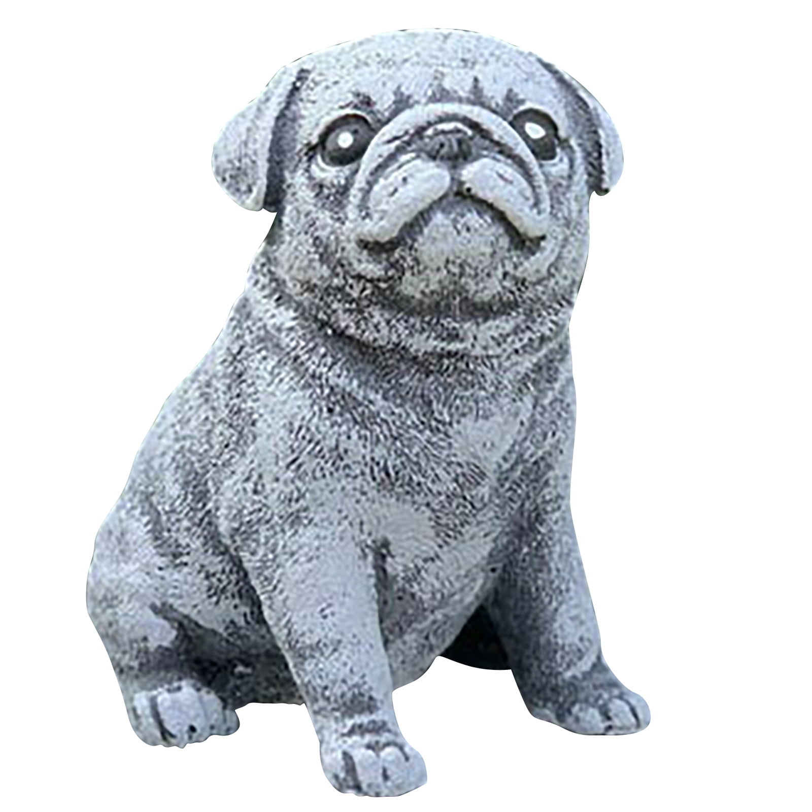 Binkne Desktop Ornament, Pug Statue, 1X Pug Statue, Dog Garden Decor ...