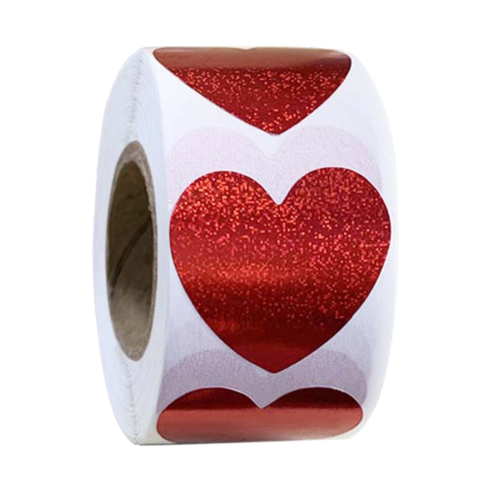 Binkne Household Stickers, Sealed Heart-Shaped Sticker Red Glitter ...