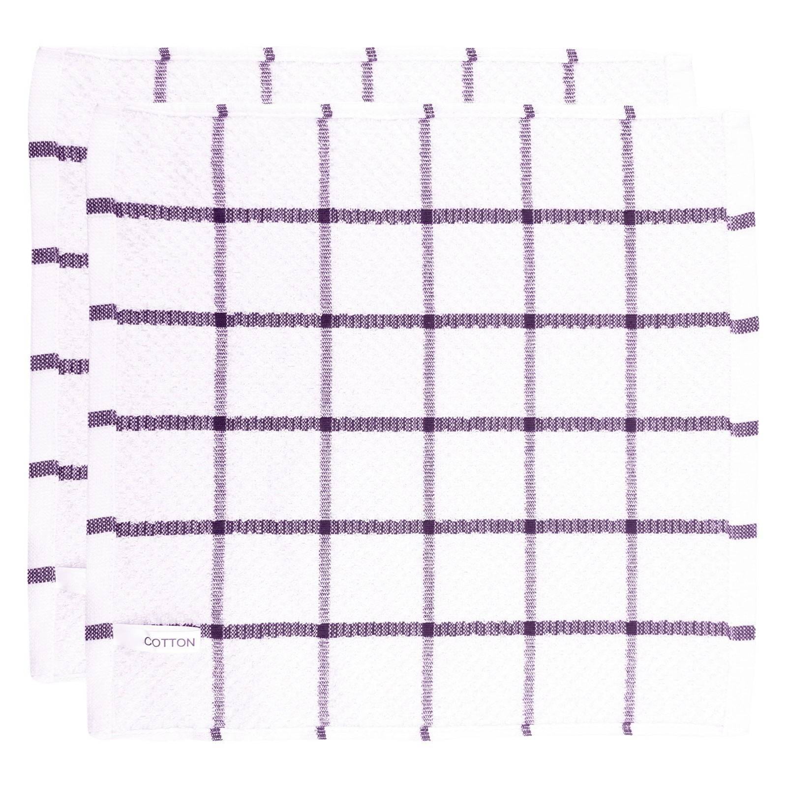 Binkne Kitchen Cleaning Supplies, Waffle Cotton Dishcloth Purple, 2 ...