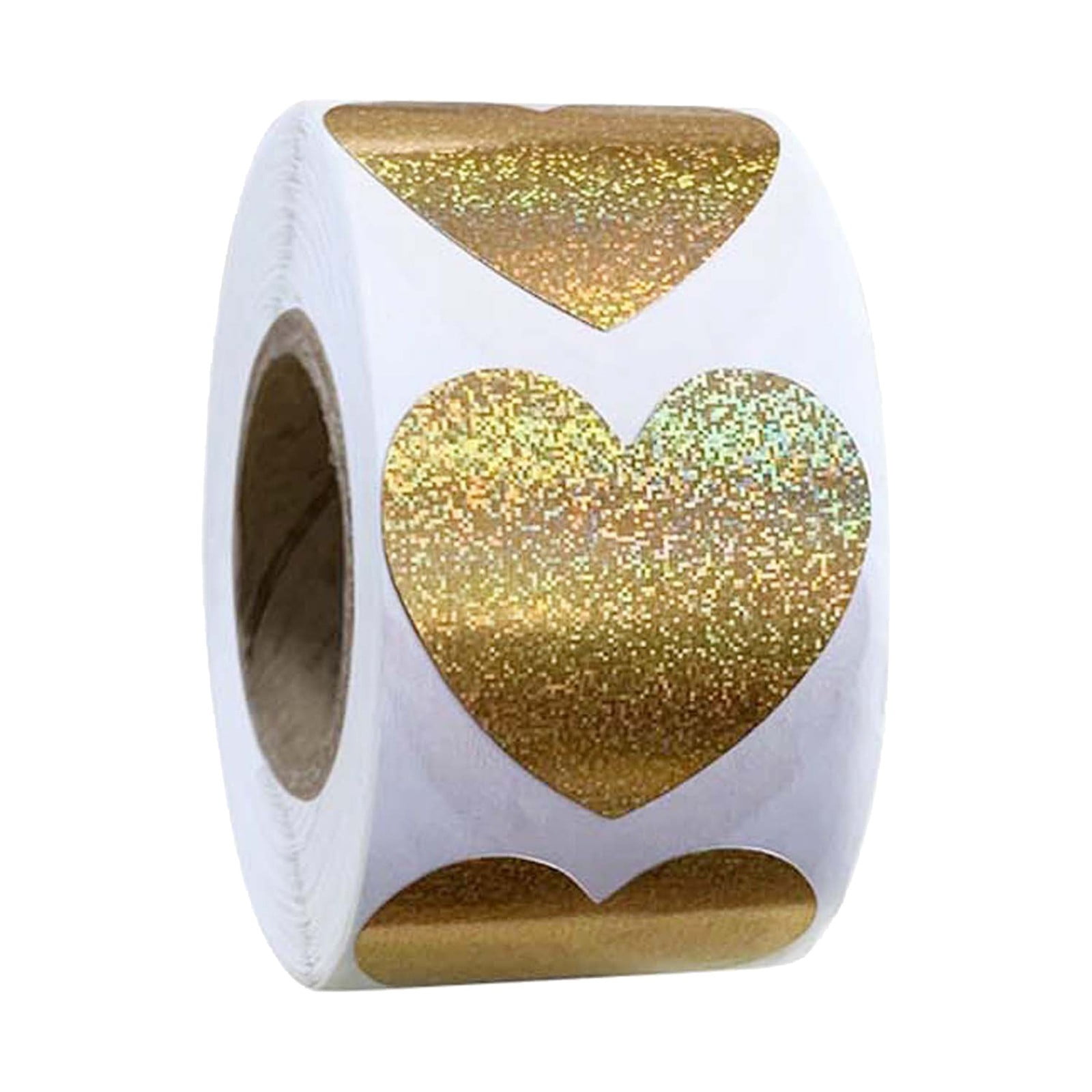 Binkne Household Stickers, Sealed Heart-Shaped Sticker with Gold ...