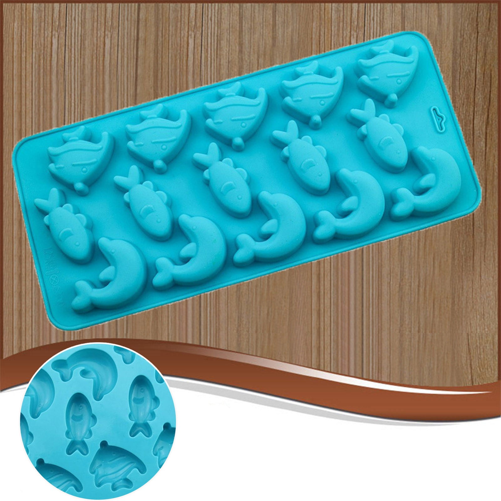 Binmer 15 Ocean World Dolphin Chocolate Moulds Cake Decoration Candy ...