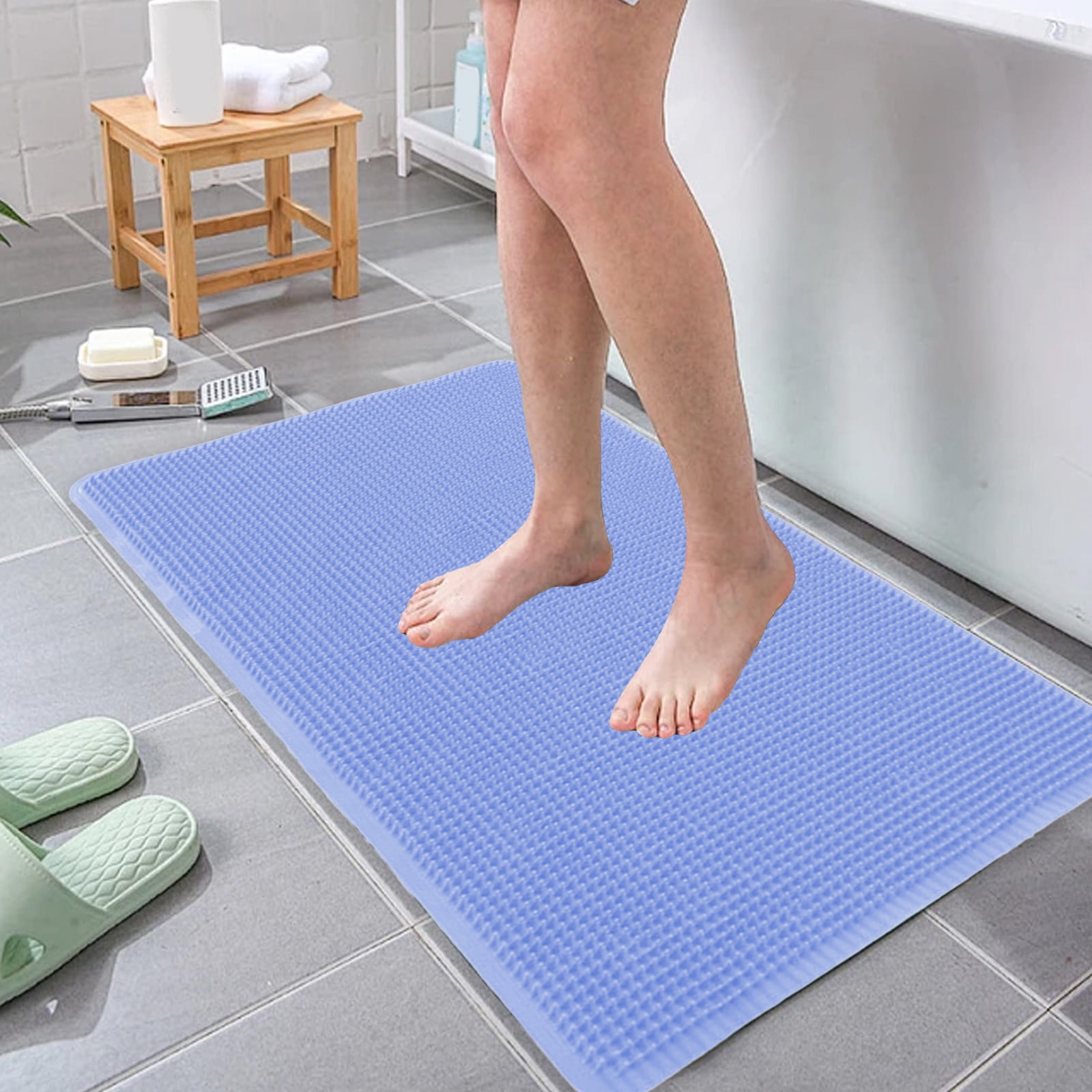 Binmer 26.38x13.39inches Bathroom Antislip Mat Bathing Home Bath ...