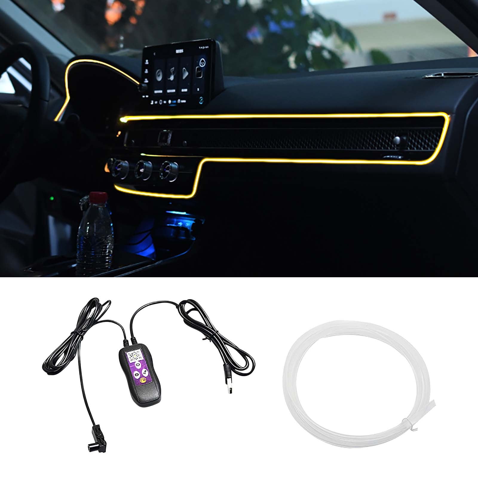 Binmer Atmospheres Neon Strip Light For Interior Car Panel - Walmart.com
