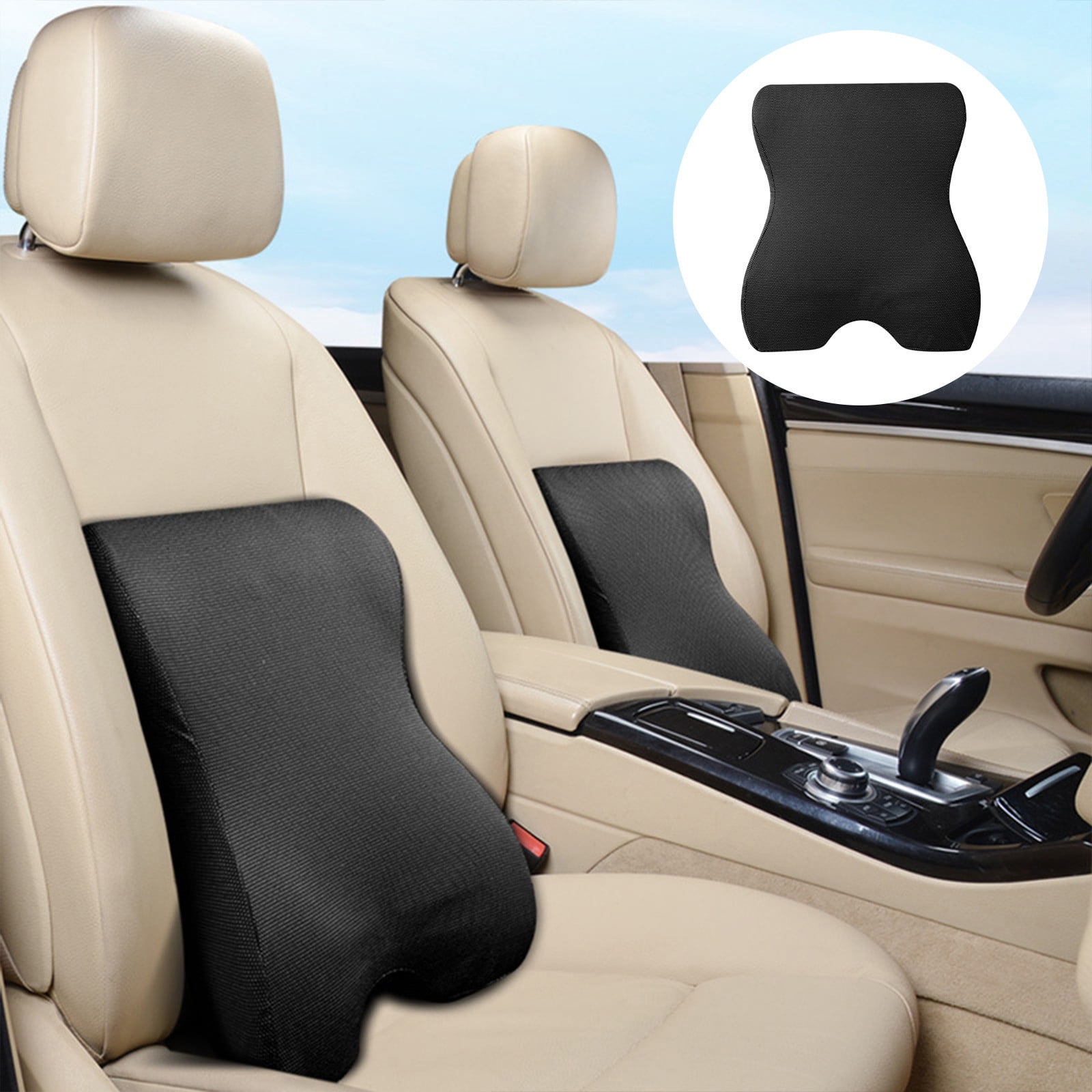 Binmer Car Memory Foam Lumbar Support For Long-term Sedentary Tail ...