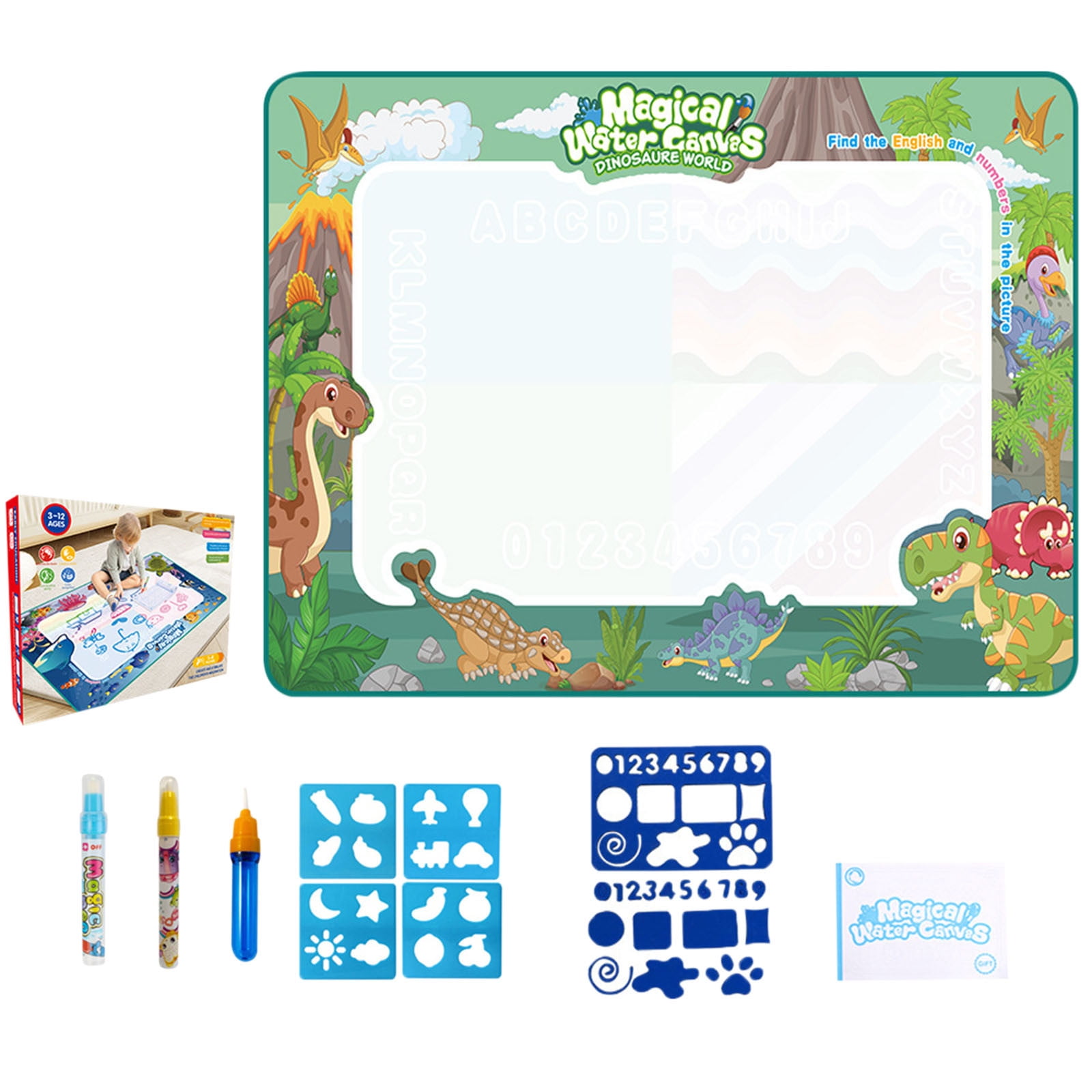Binmer Childrens Water Canvas Writing Water Drawing Pad Repeatedly ...