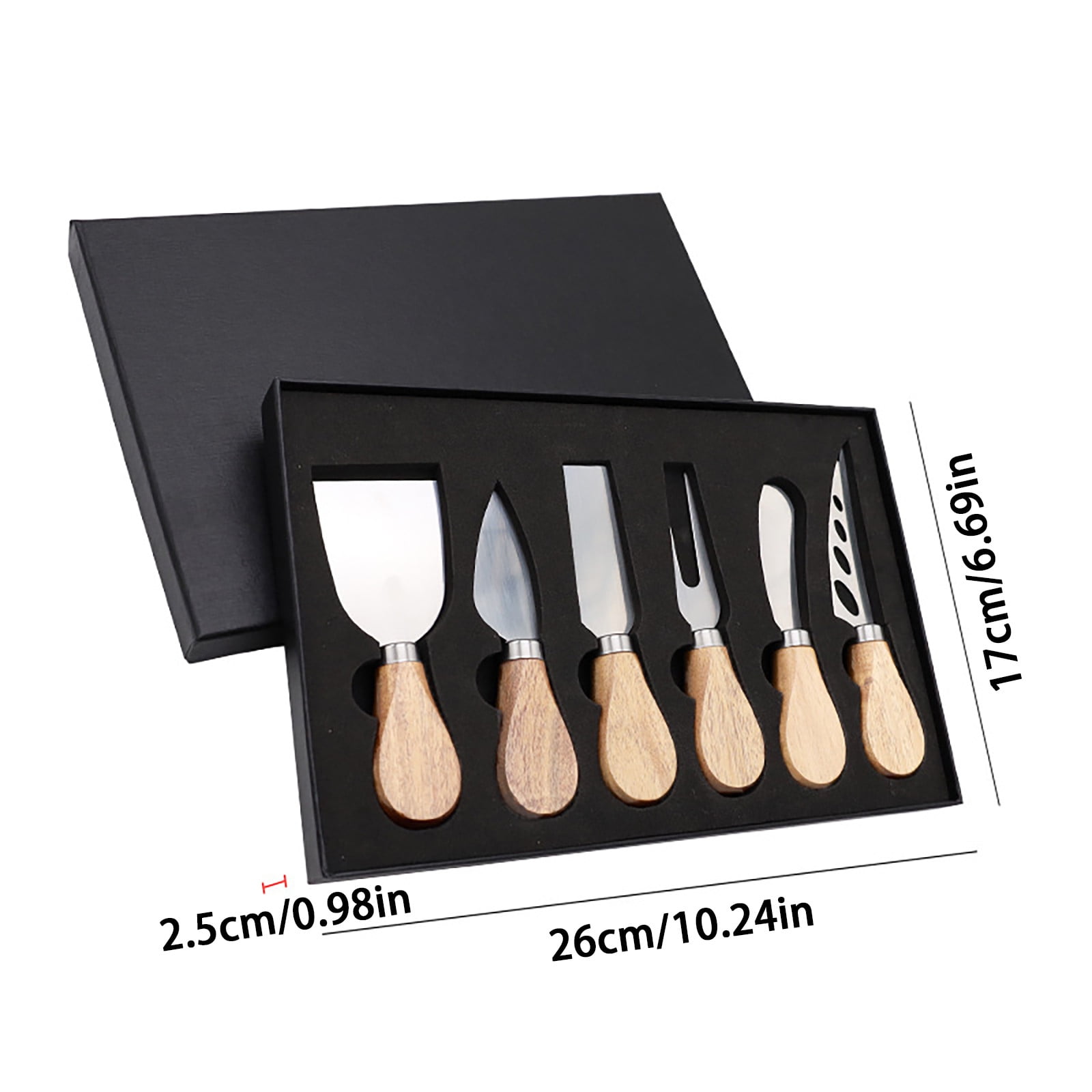 Binmer Delicate 6 Piece Cheese Knife Set Accessories Stainless Steel ...