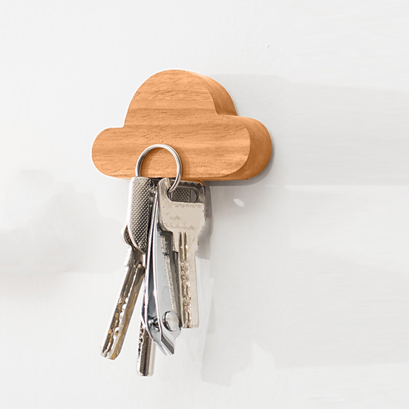 Binmer Desktop Wall Mounted Magnet Hook Beech Wood Seamless Key Hook ...