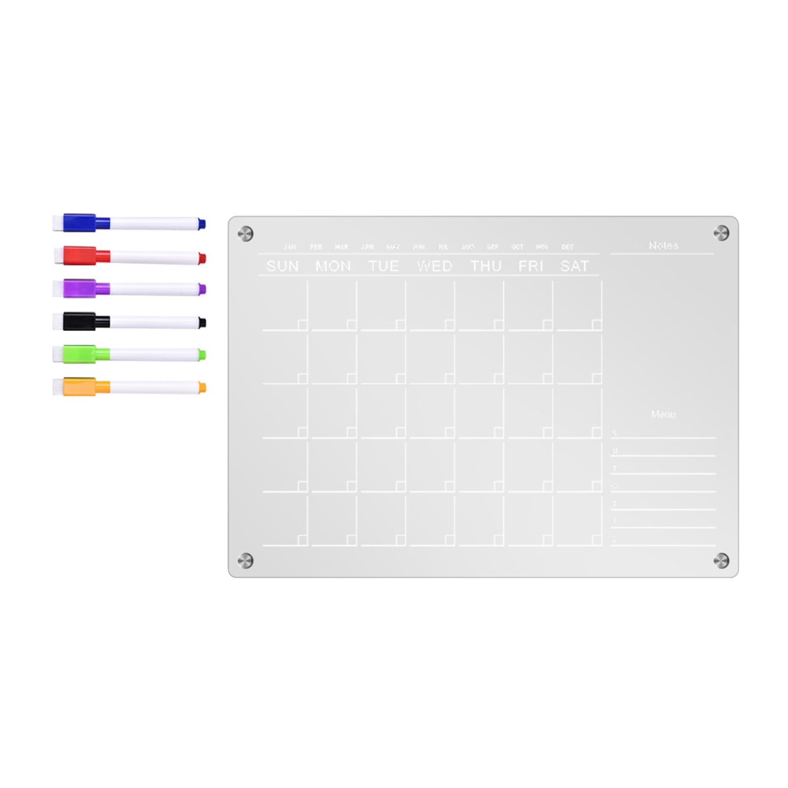 Binmer Hanging Erasable Acrylic Weekly Plan Note Board Lanyard Message ...