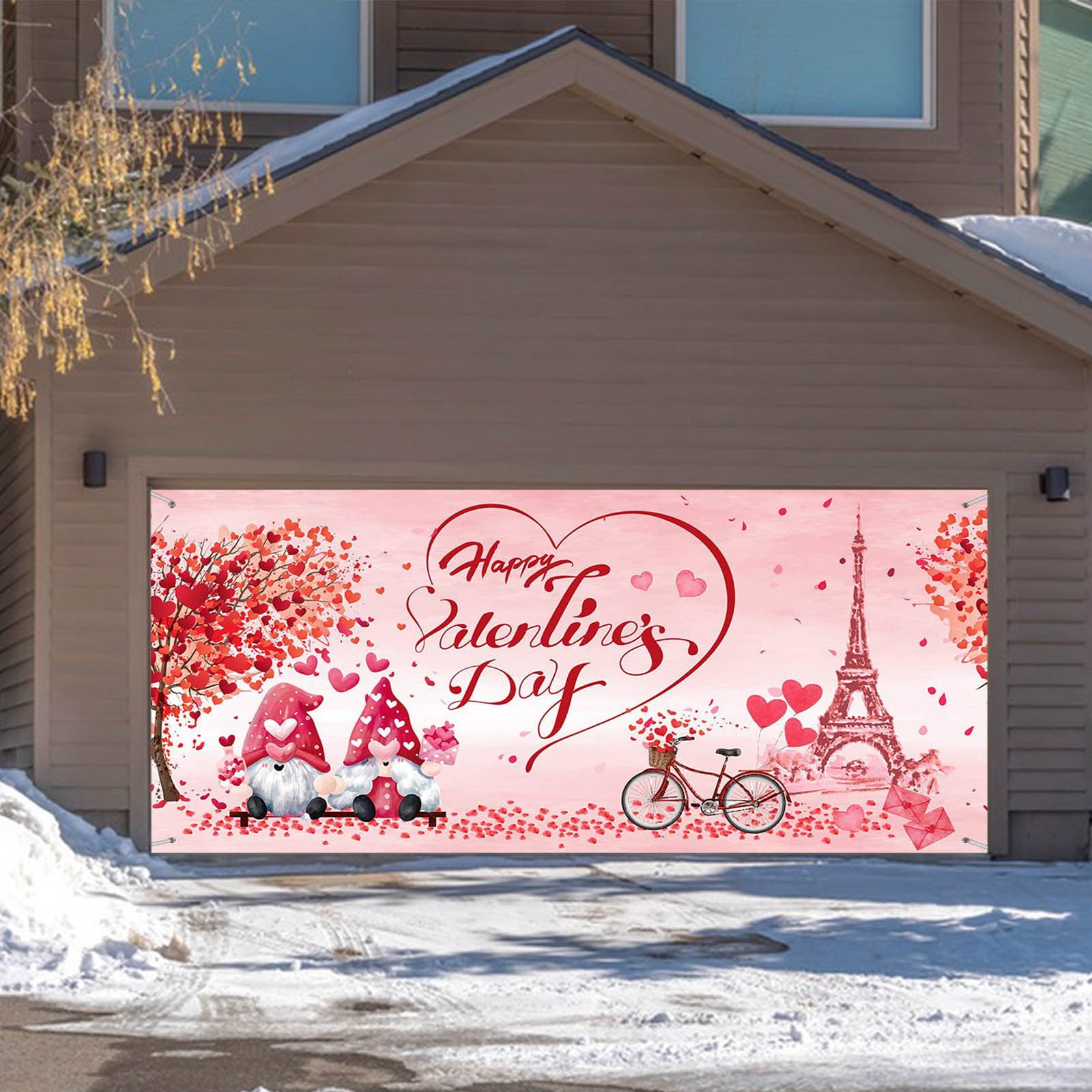 Binmer Hot Sale Valentine's Day Garage Door Banner Valentine's Day ...