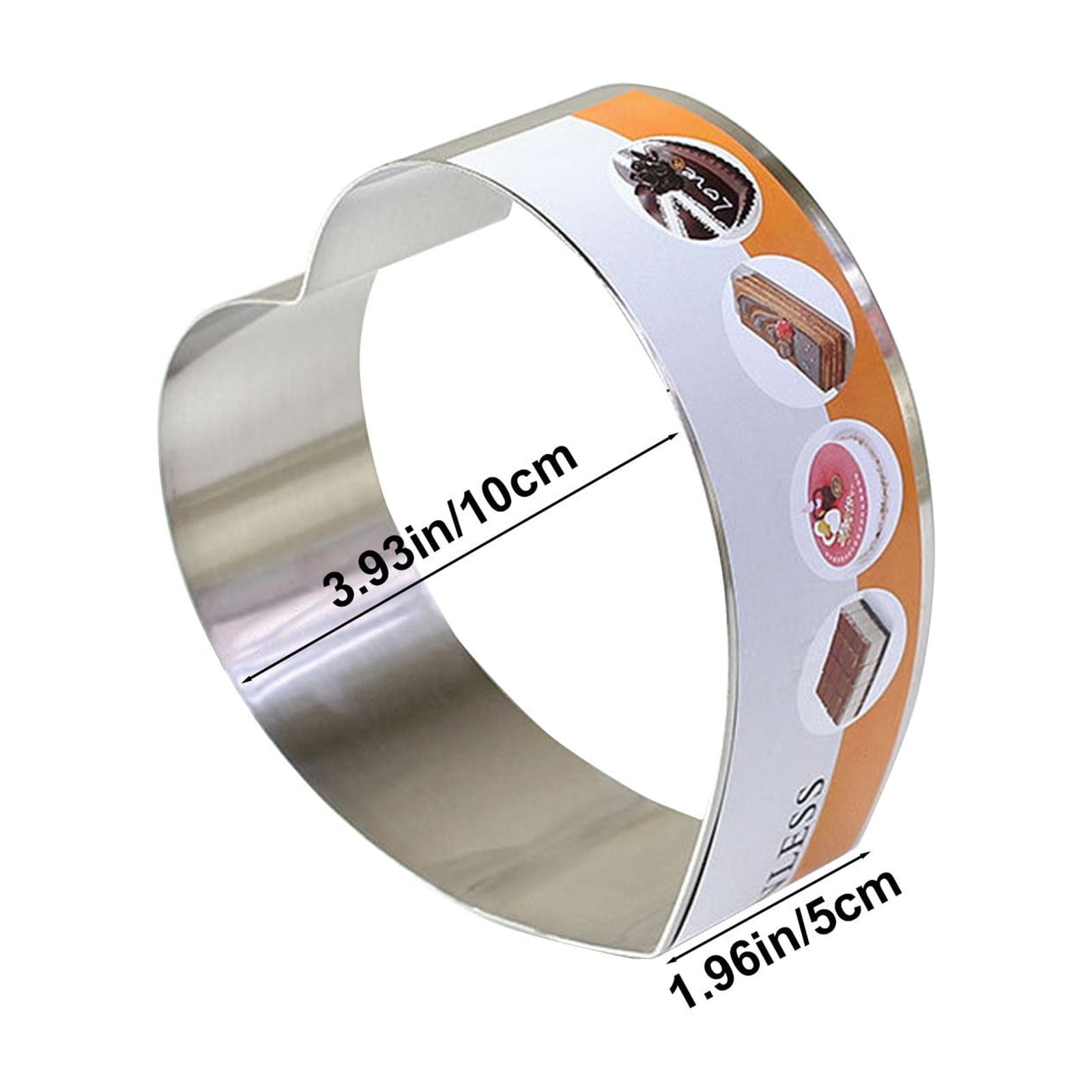 Binmer Kitchen Mold Stainless Steel Cake Mould 4inch 6inch Heart Shaped ...