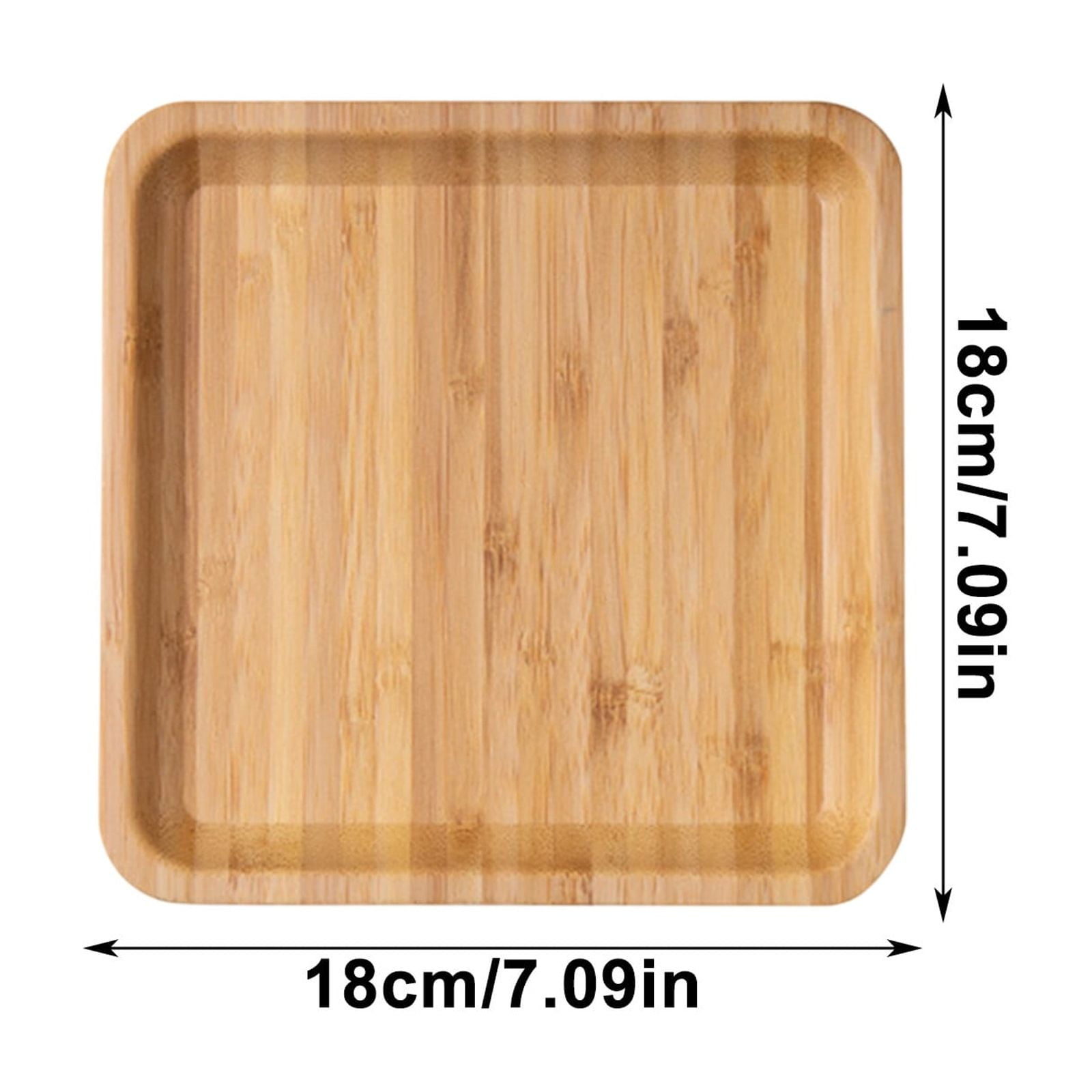 Binmer Kitchen Essentials Tray Solid Wood Tray Fruit Tray Snack Tray ...
