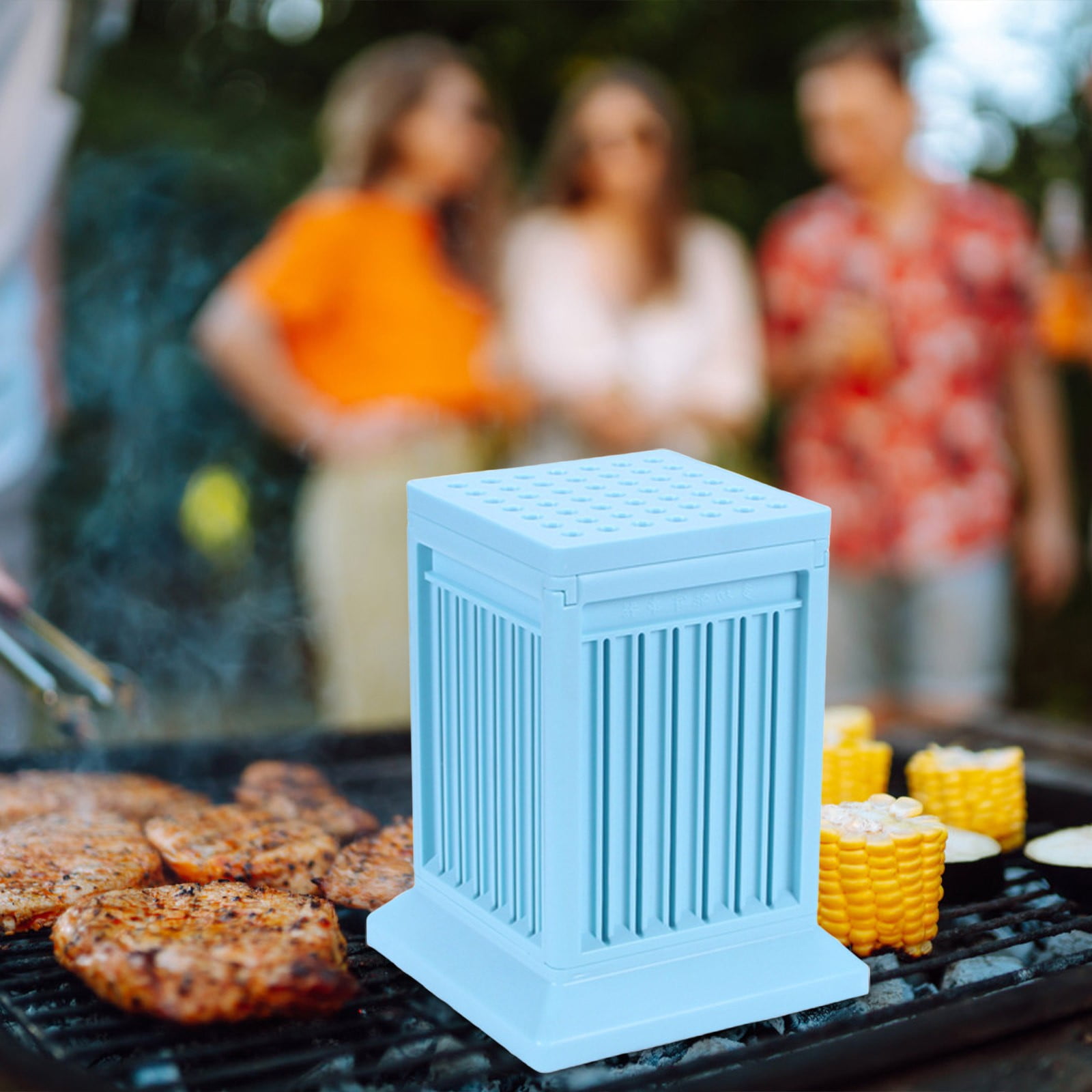 Binmer Meat Skewer Barbecue Tool Allows You To Skewer 49 Pieces Of Blue ...