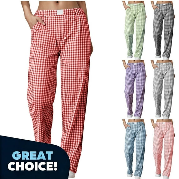 Binmer No Boundaries Women's Plaid Fleece Pants with Pockets, Pajama ...