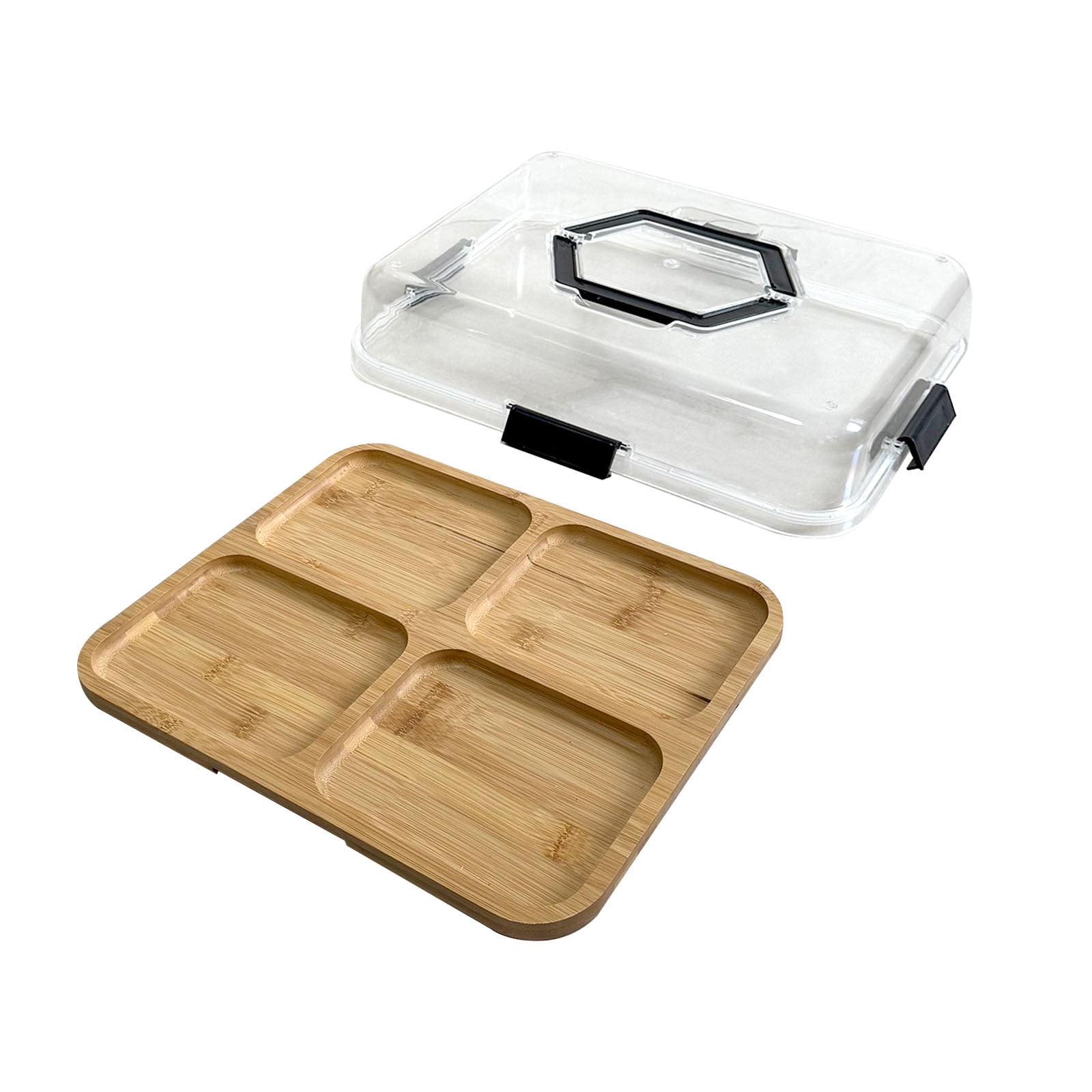 Binmer Portable Travel Charcuterie Board With Locking Lid Handle And ...