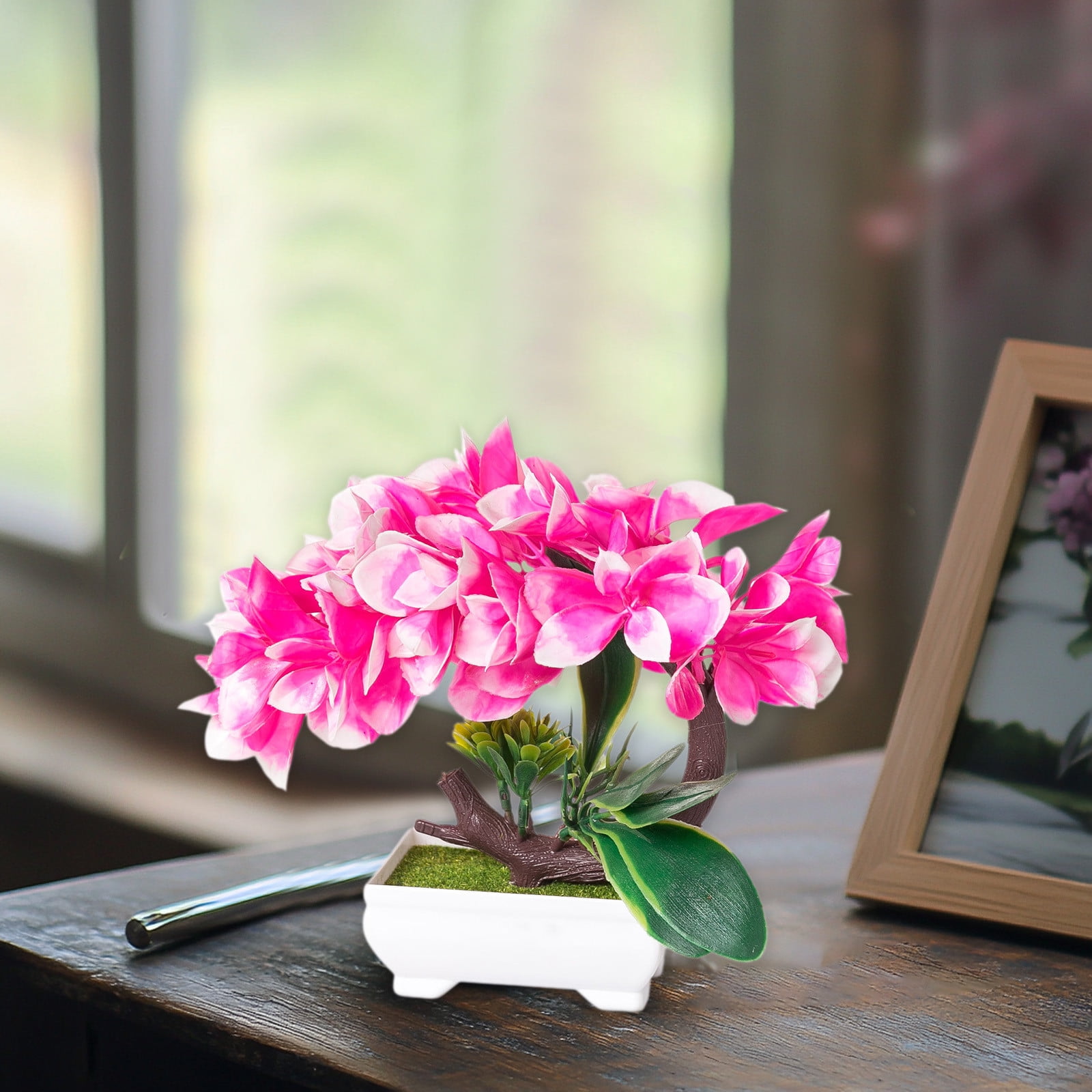 Binmer Potted Plants Artificial Decor Simulation Flower Bouquet Living ...