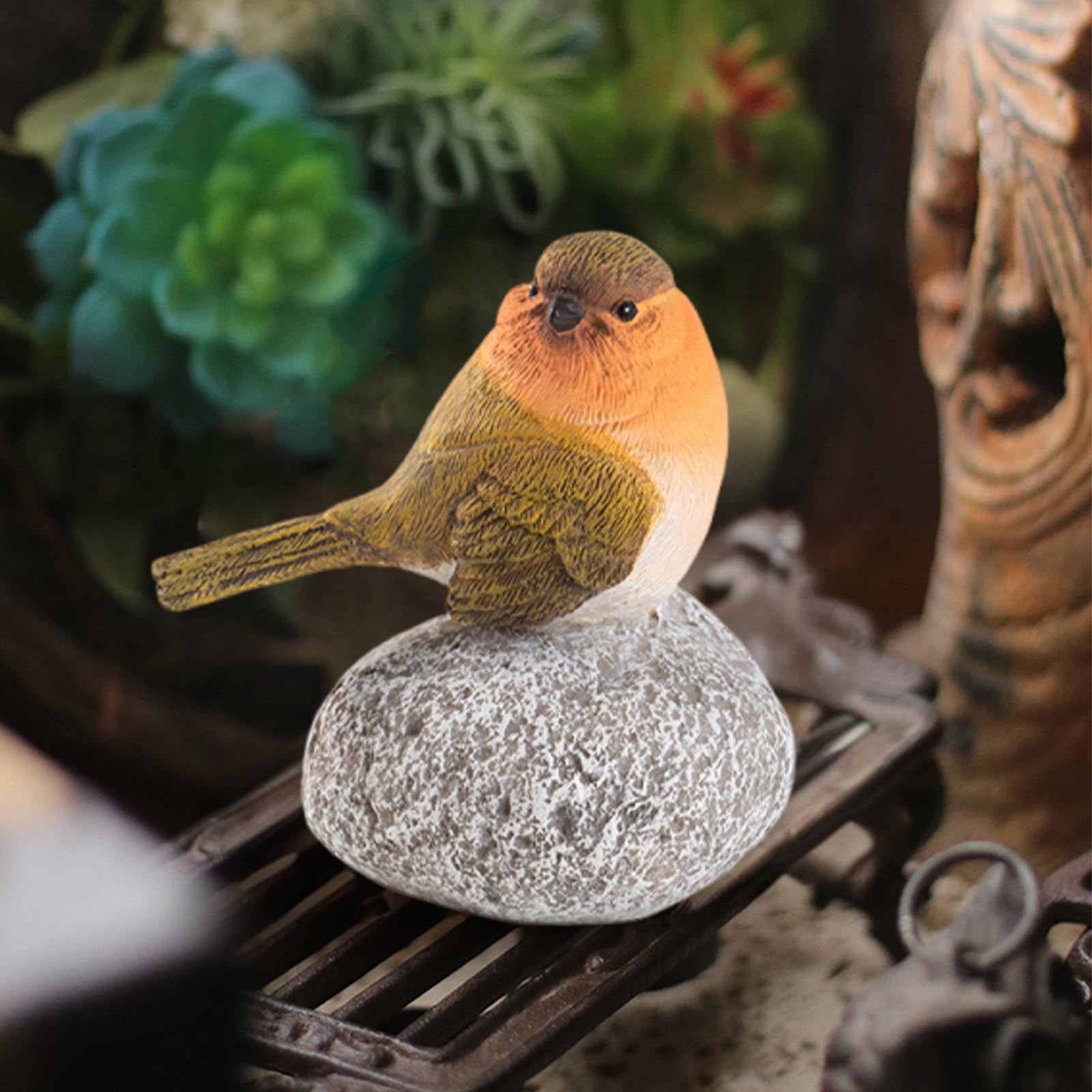 Binmer Small Bird Resin Ornaments For Home Courtyard Outdoor Decoration ...