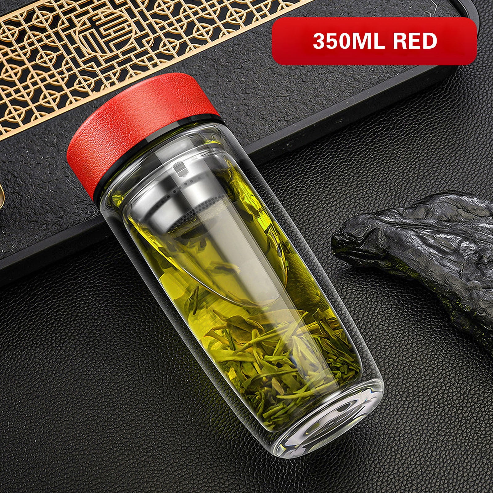 Binmer Tea Separation Cup Double-layer Tea Brewing Glass Cup GOOD Boron ...