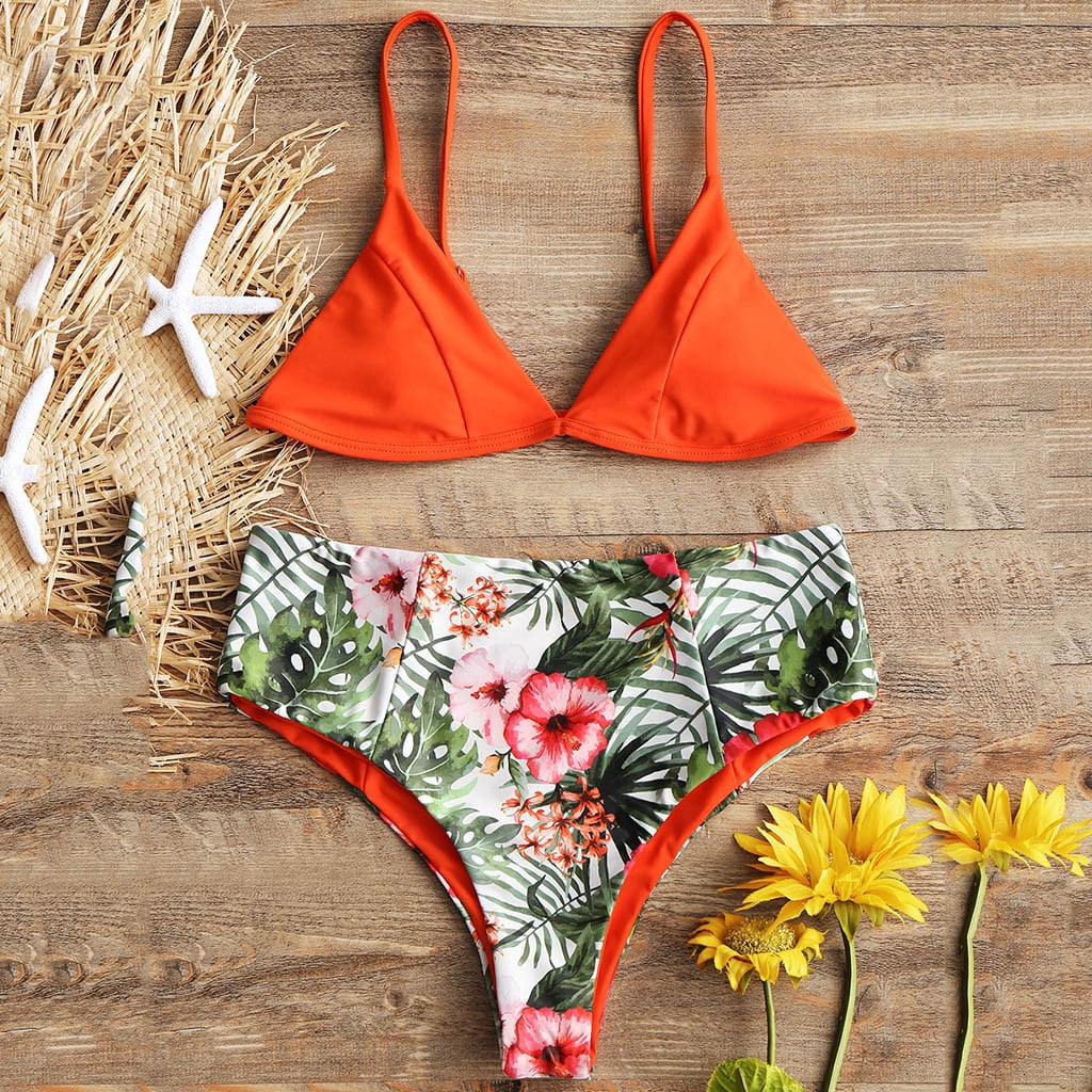 Binmer Women Summmer Swimsuit Push Up Padded Bra Beach Bikini Set