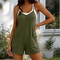 Binmer Women's Waffle Knit Adjustable Spaghetti Strap Romper with ...