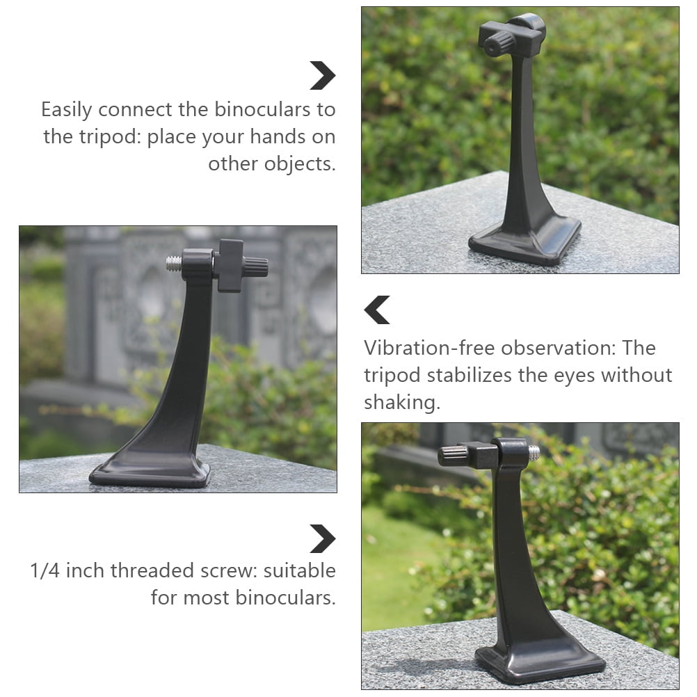 Black Telescope Tripod Mount Adapter with 1/4 Inch Thread for Stable ...