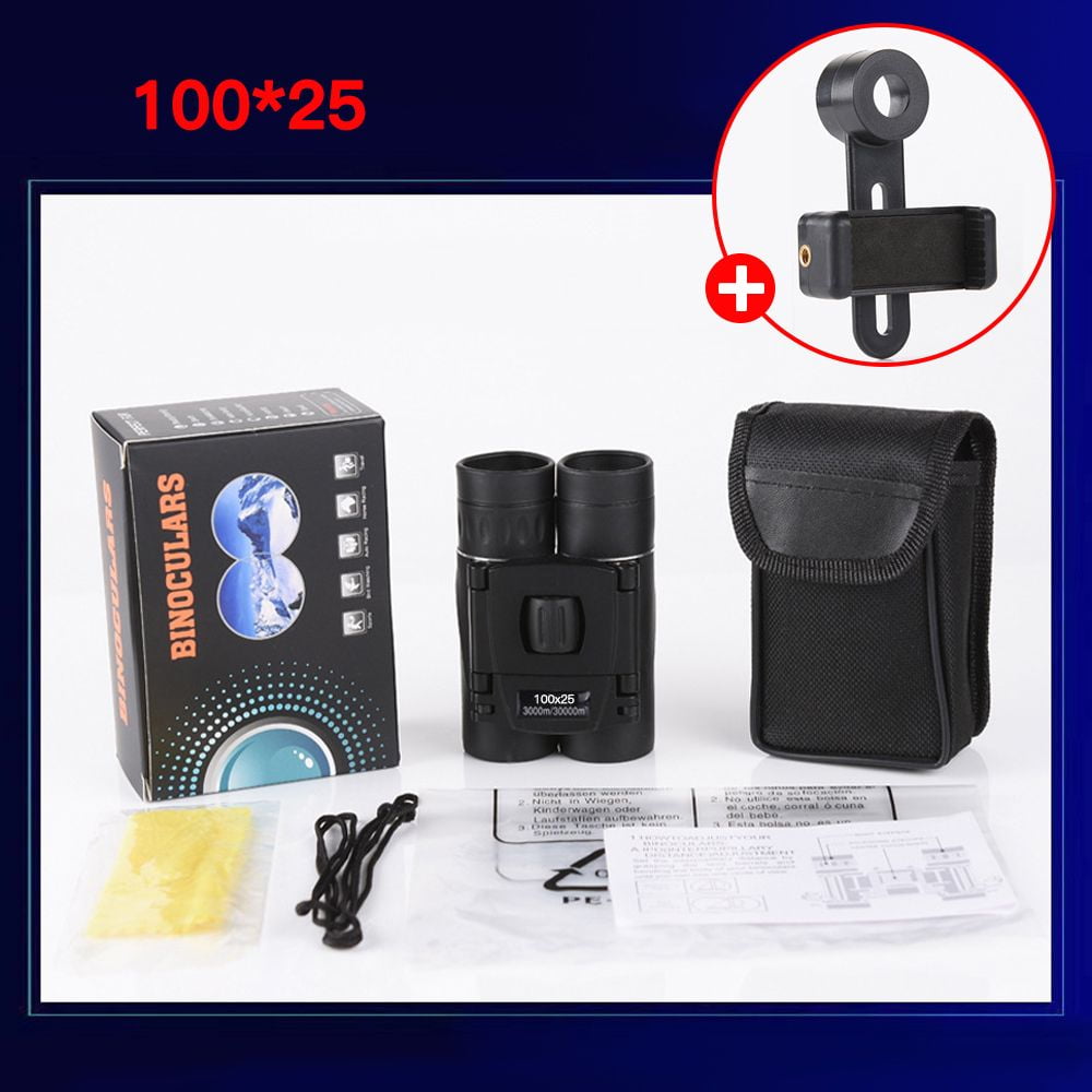 Binoculars 500x25 HD Telescope 5000M Long Range Folding Mini Telescope ...