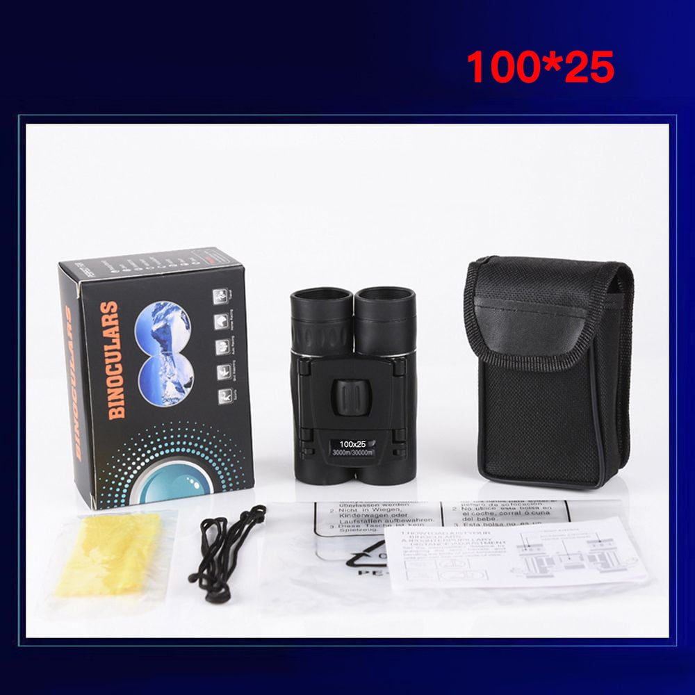 Binoculars 500x25 HD Telescope 5000M Long Range Folding Mini Telescope ...