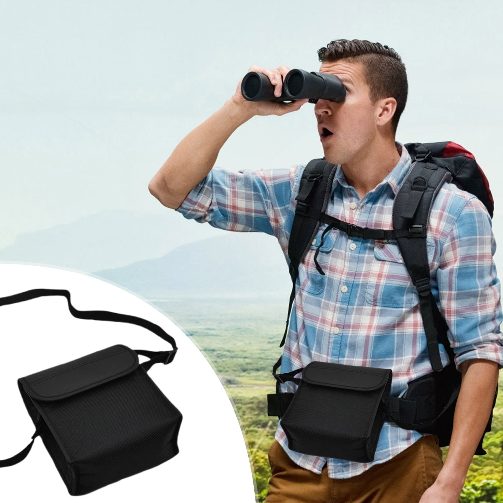 Binoculars Carrying Case, Waterproof Nylon Pouch for 50mm Optics ...
