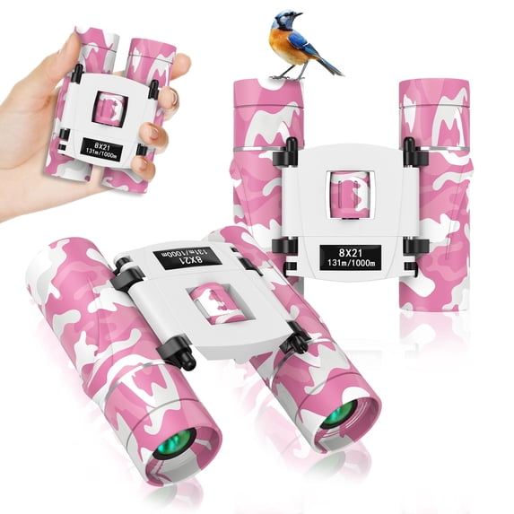BNISE Binoculars for Adult and Kids, 8x21 Compact Binoculars for Bird ...