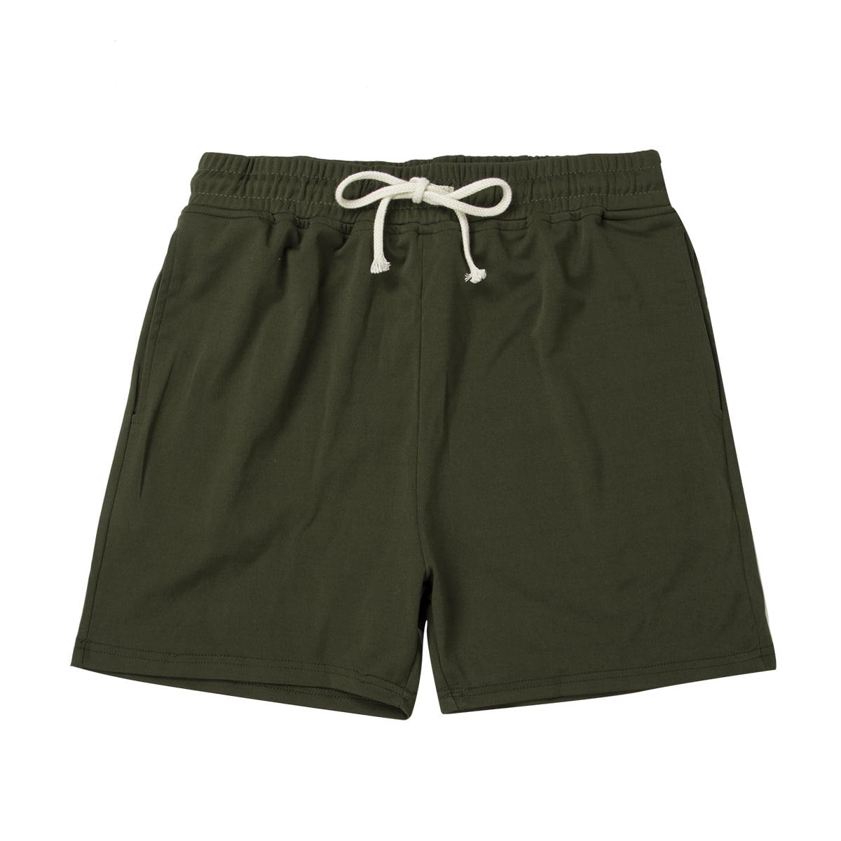 Binpure Men Jogger Sweat Shorts Gym Running Shorts Solid Color Athletic ...