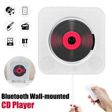 Bluetooth CD Player, Wall Mountable CD Player with Speakers, CD Player ...