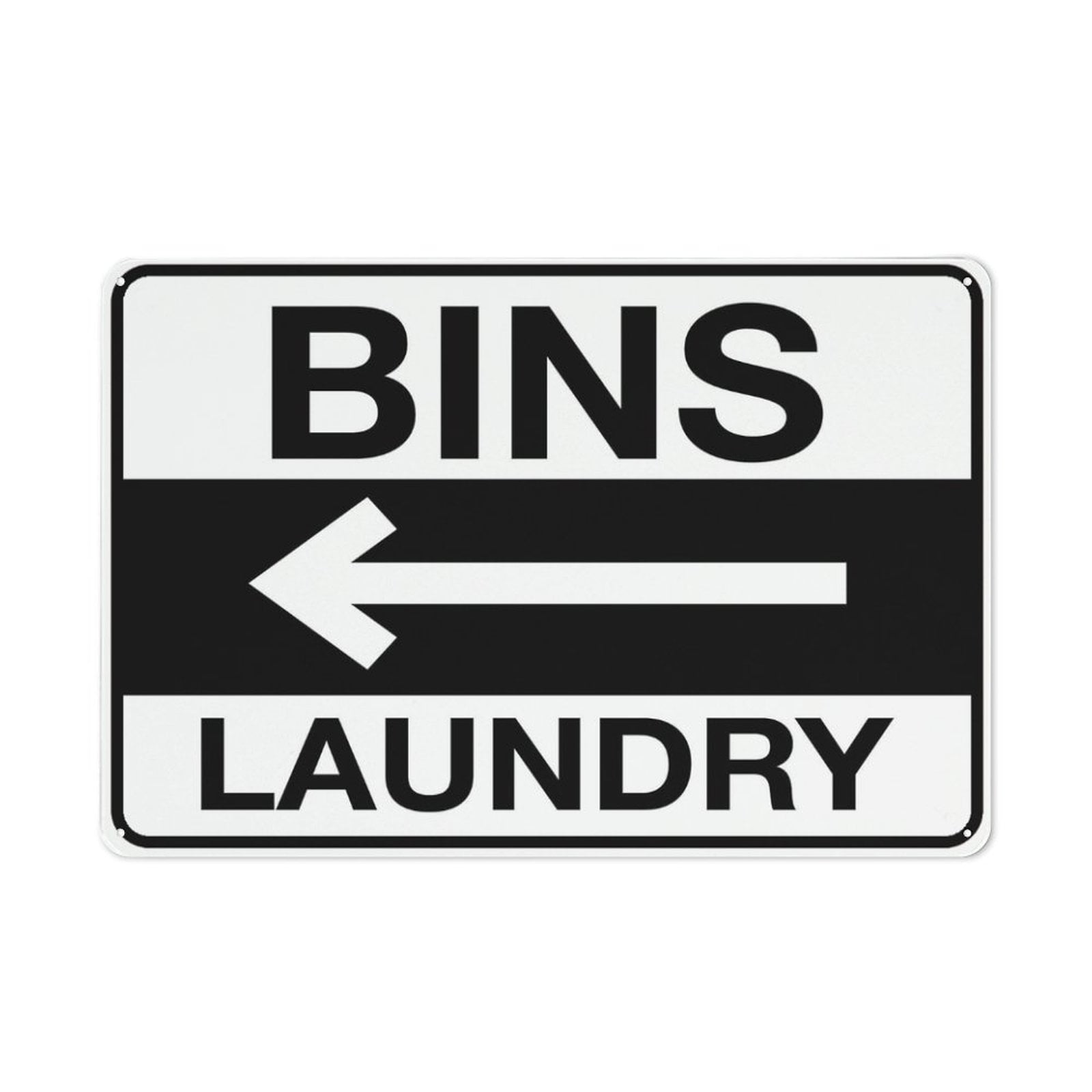 Bins Laundry (Left Arrow) Sign 8 X 12 Inches Rust Free Aluminum - Uv ...