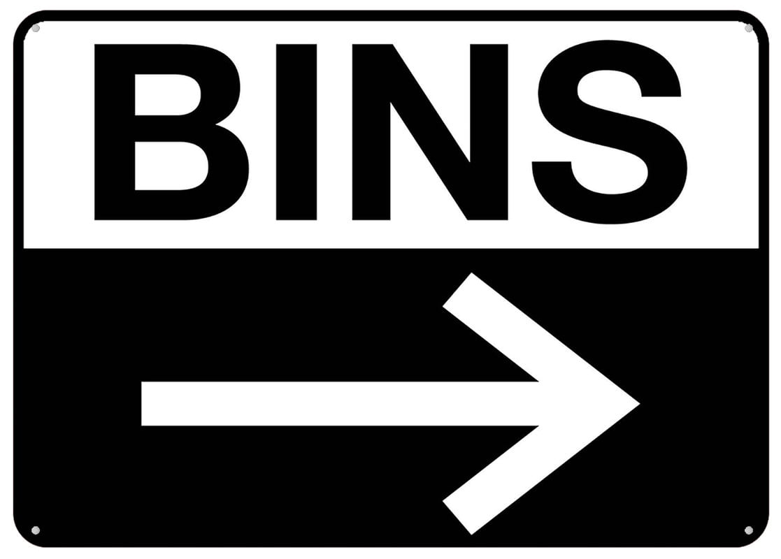 Bins Right Arrow Sign 8X12 Inch Rust Free Aluminum Easy To Read ...