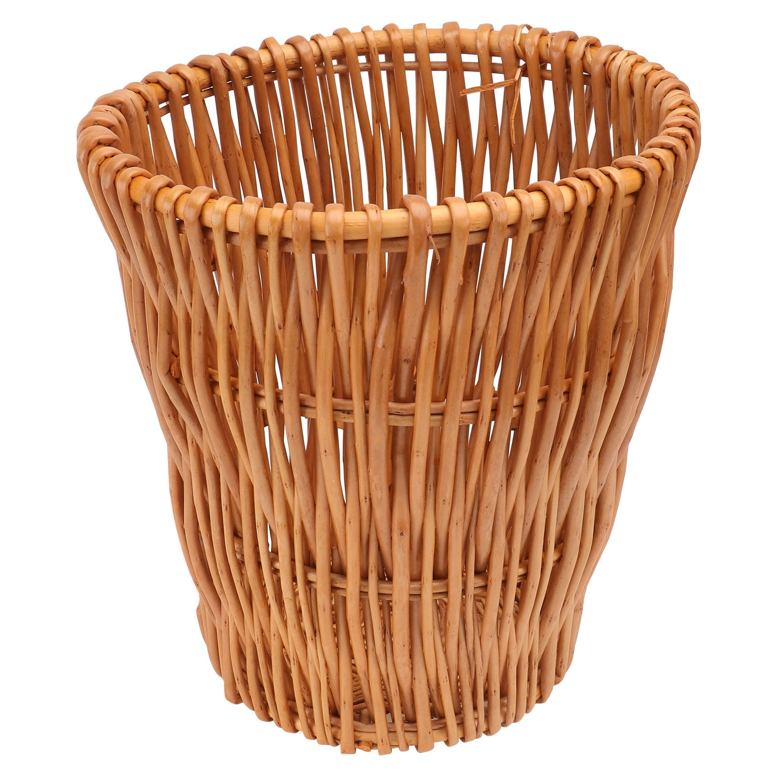 Bins Small Trash Can Rattan Modern Family Use Basket Storage Office ...