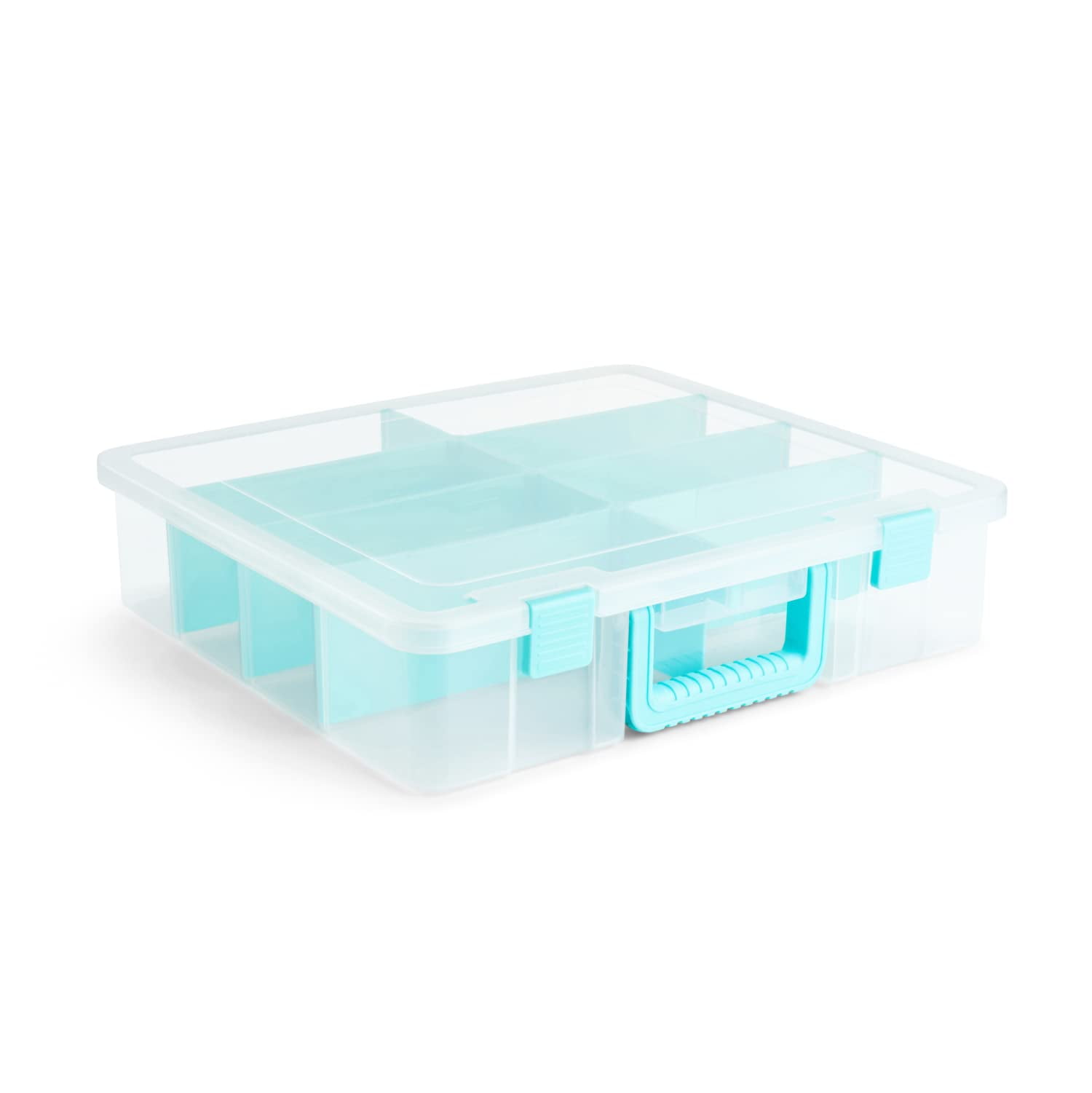 Bins & Things 8 Compartment Storage Container - 15x4x14(in) Blue ...