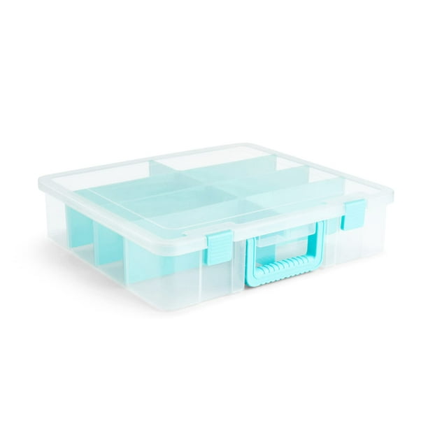 Bins & Things 8 Compartment Storage Container - 15x4x14(in) Blue ...